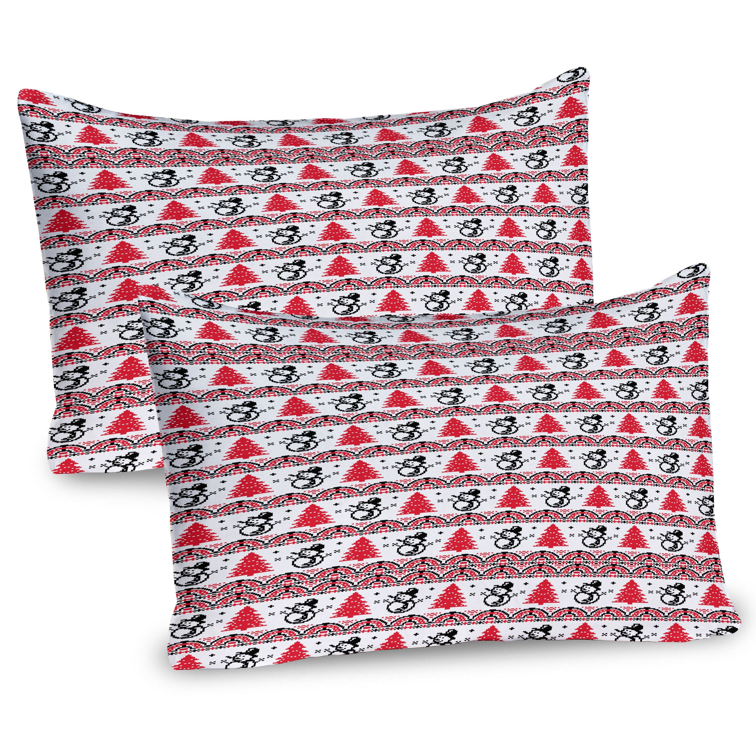 Ambesonne Christmas Pillow Sham 2 Pack, Pixel Nordic Pattern, 30"x20 ...