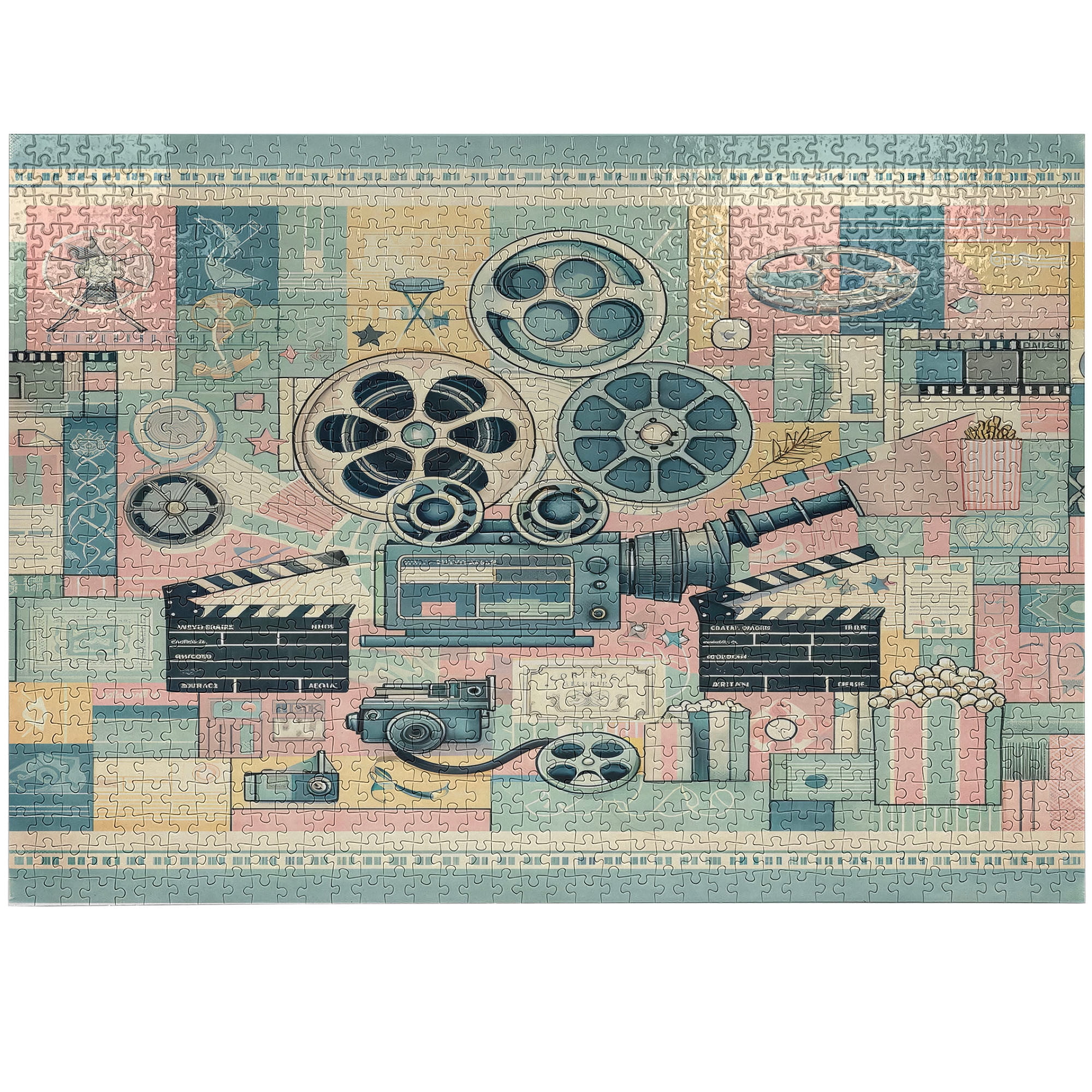 Ambesonne Cinema Lover Jigsaw Puzzle, Movie Themed Modern, Heirloom ...