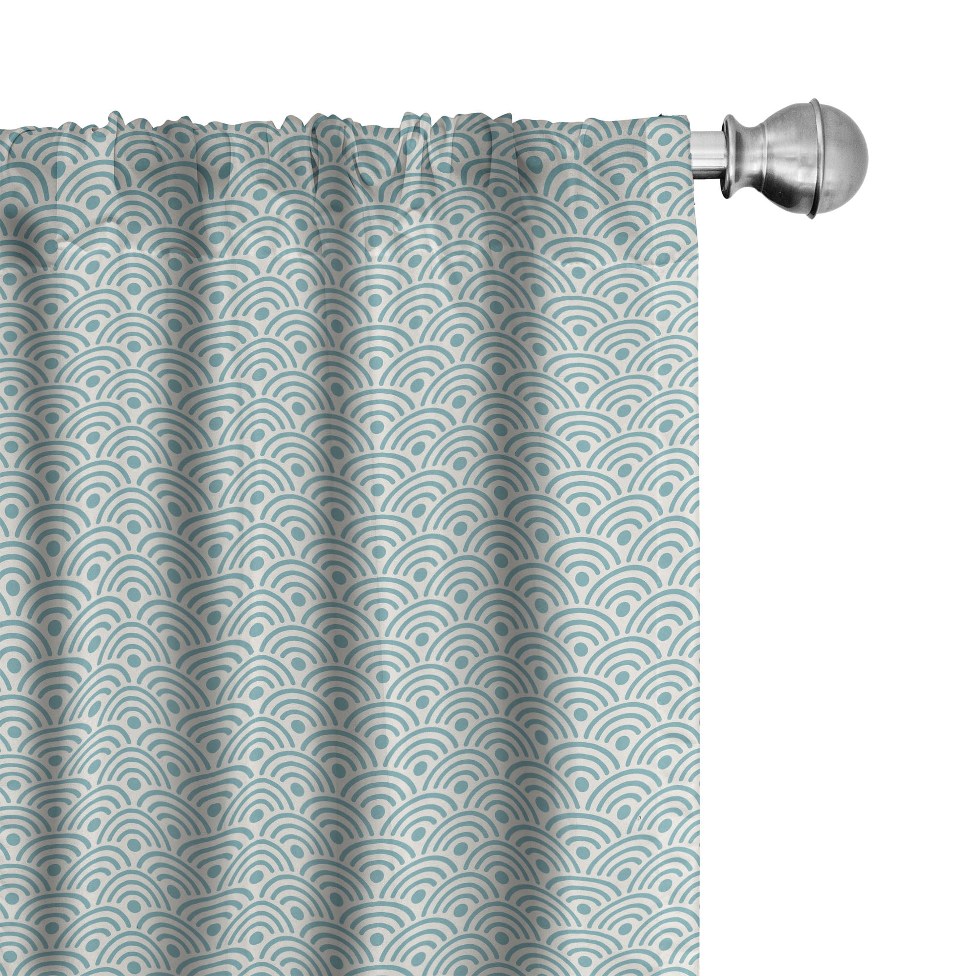 Ambesonne Circle Curtains, Eastern Ocean Inspired, Pair of 28"x63", Sky ...