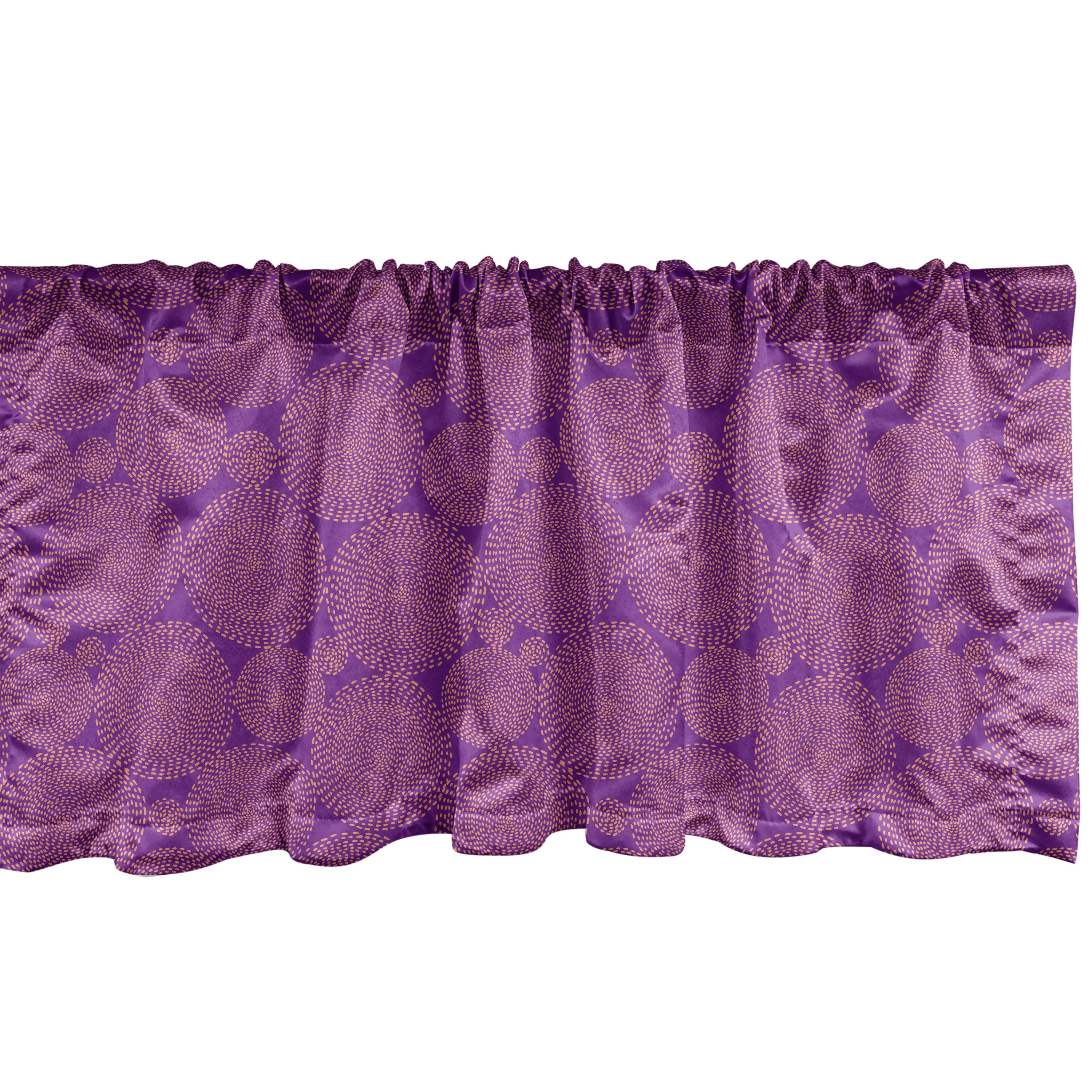Ambesonne Circles Valance Pack of 2, Circular Shape Dashes, 42"X12 ...
