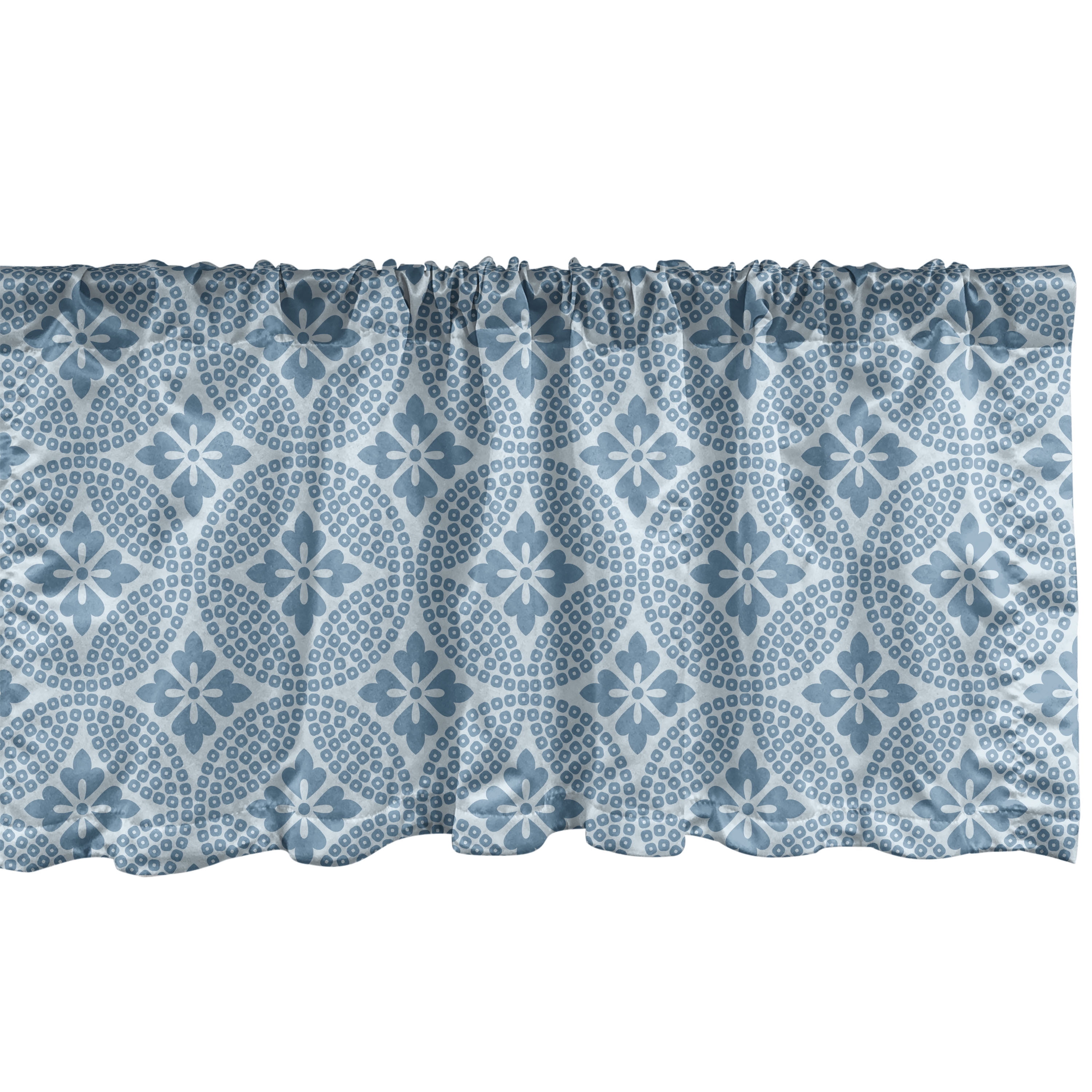 Ambesonne Circles Window Valance, Interlaced Round Forms, 42" x 12 ...