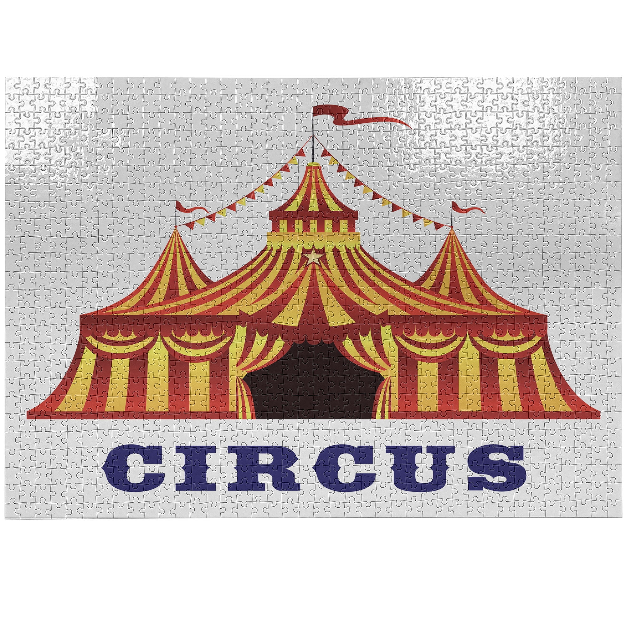 Ambesonne Circus Jigsaw Puzzle Durable Cardboard, Old Fashioned Retro ...