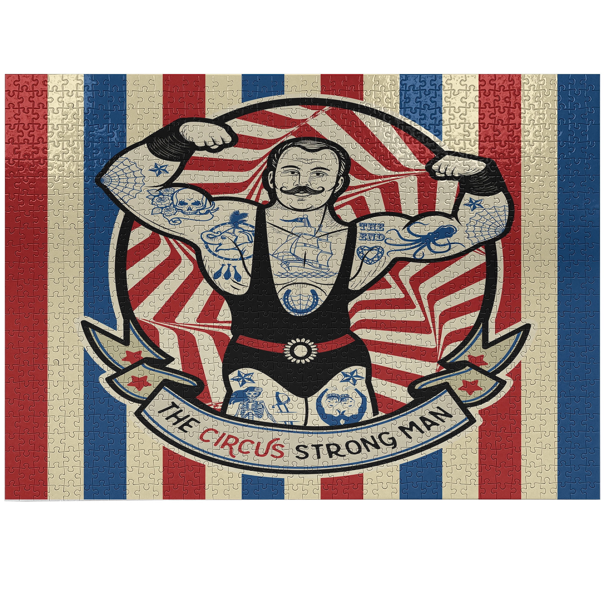 Ambesonne Circus Jigsaw Puzzle, Vintage Circus Star, Heirloom-Quality ...
