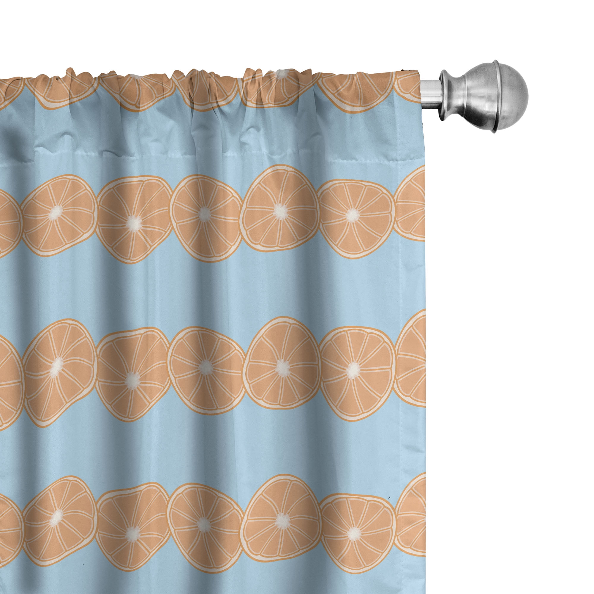 Ambesonne Citrus Curtains, Orange Slices Retro Print, Pair of 28"x84 ...