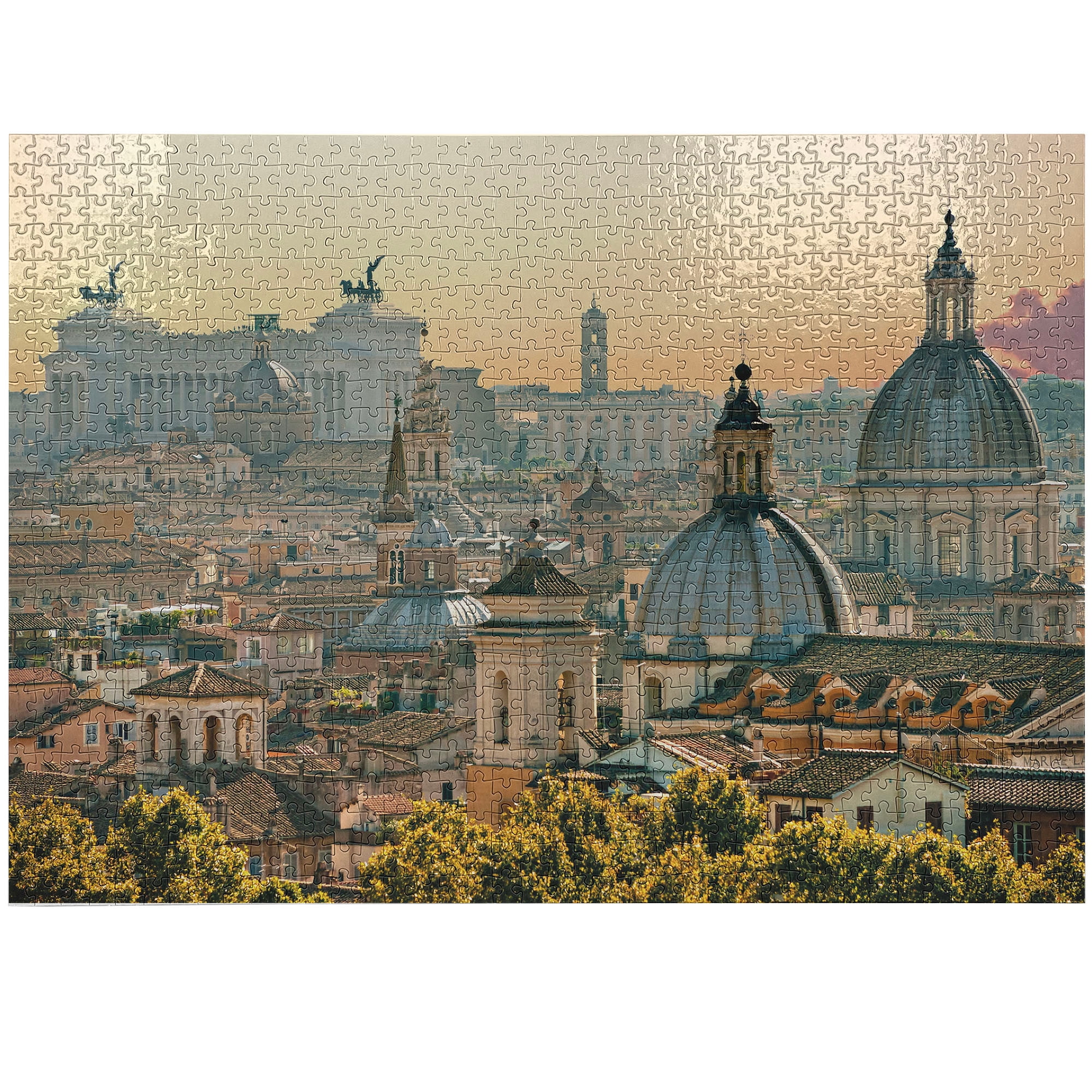 Ambesonne City Jigsaw Puzzle, Rome Historical Landmark, Heirloom ...