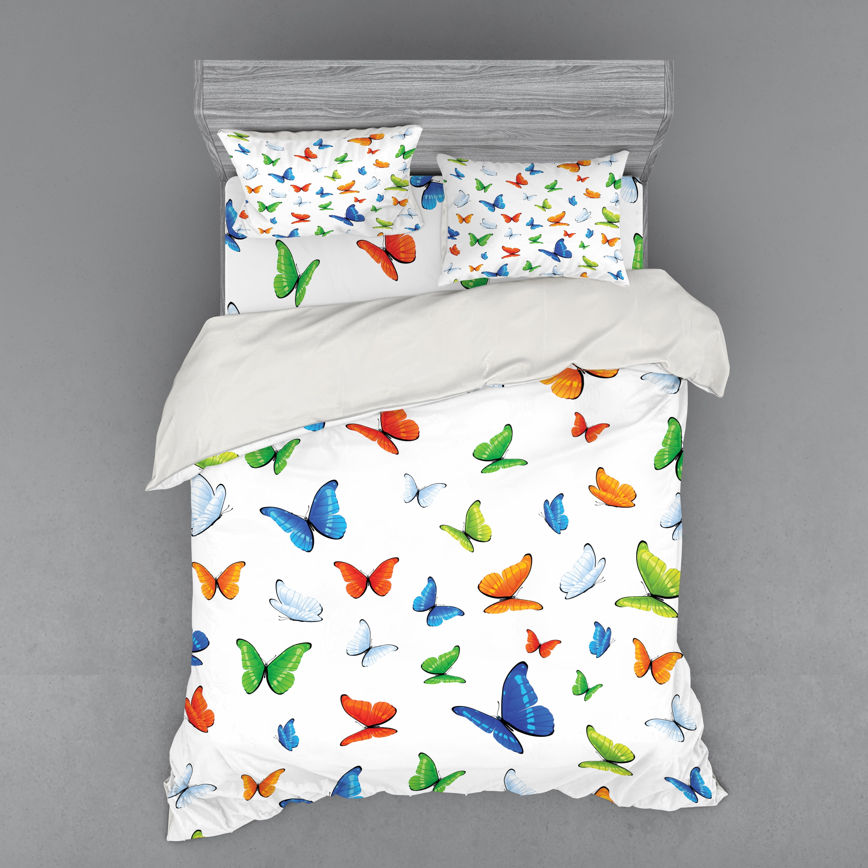 Ambesonne Colorful Bedding Set 4 Pcs, Butterflies Animal, Queen ...