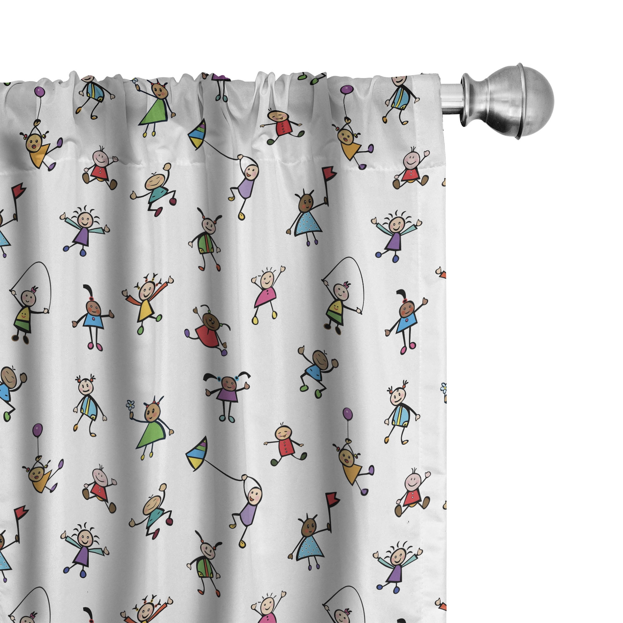 Ambesonne Home Printed Colorful Curtains for Family Room, Bedroom ...