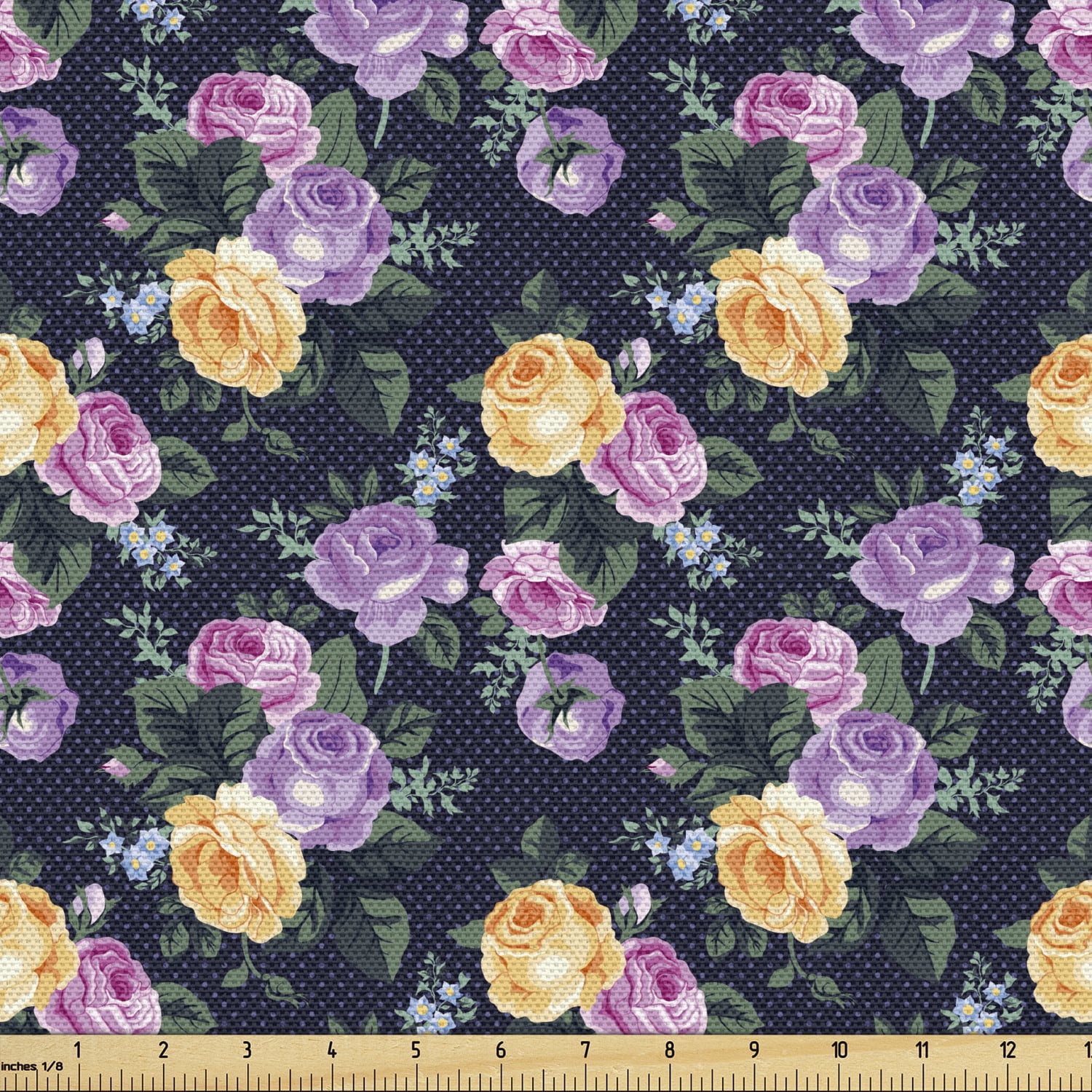 Ambesonne Colorful Fabric by the Yard Upholstery, Victorian Inspired ...