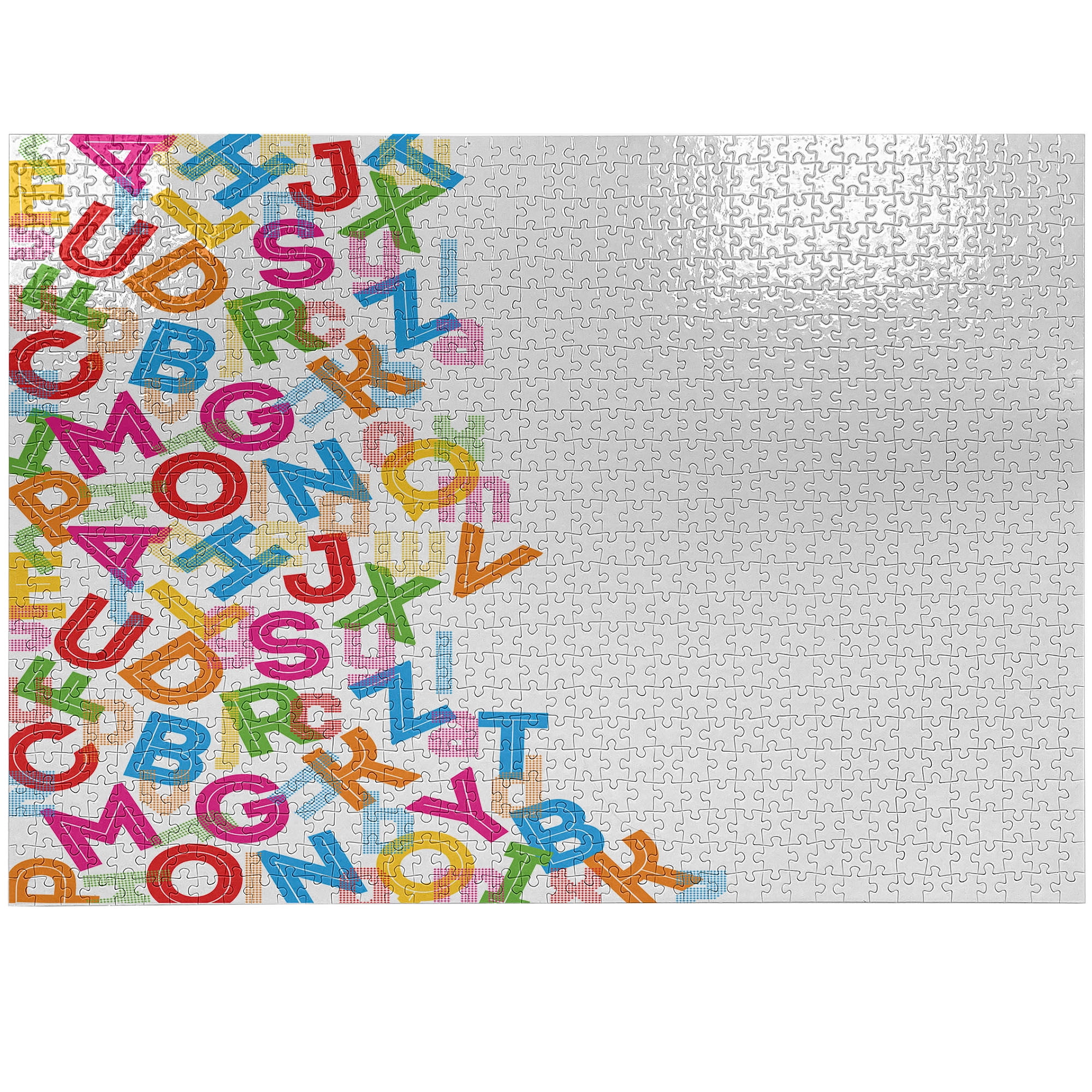 Ambesonne Colorful Jigsaw Puzzle, Alphabet Lettering, Heirloom-Quality ...