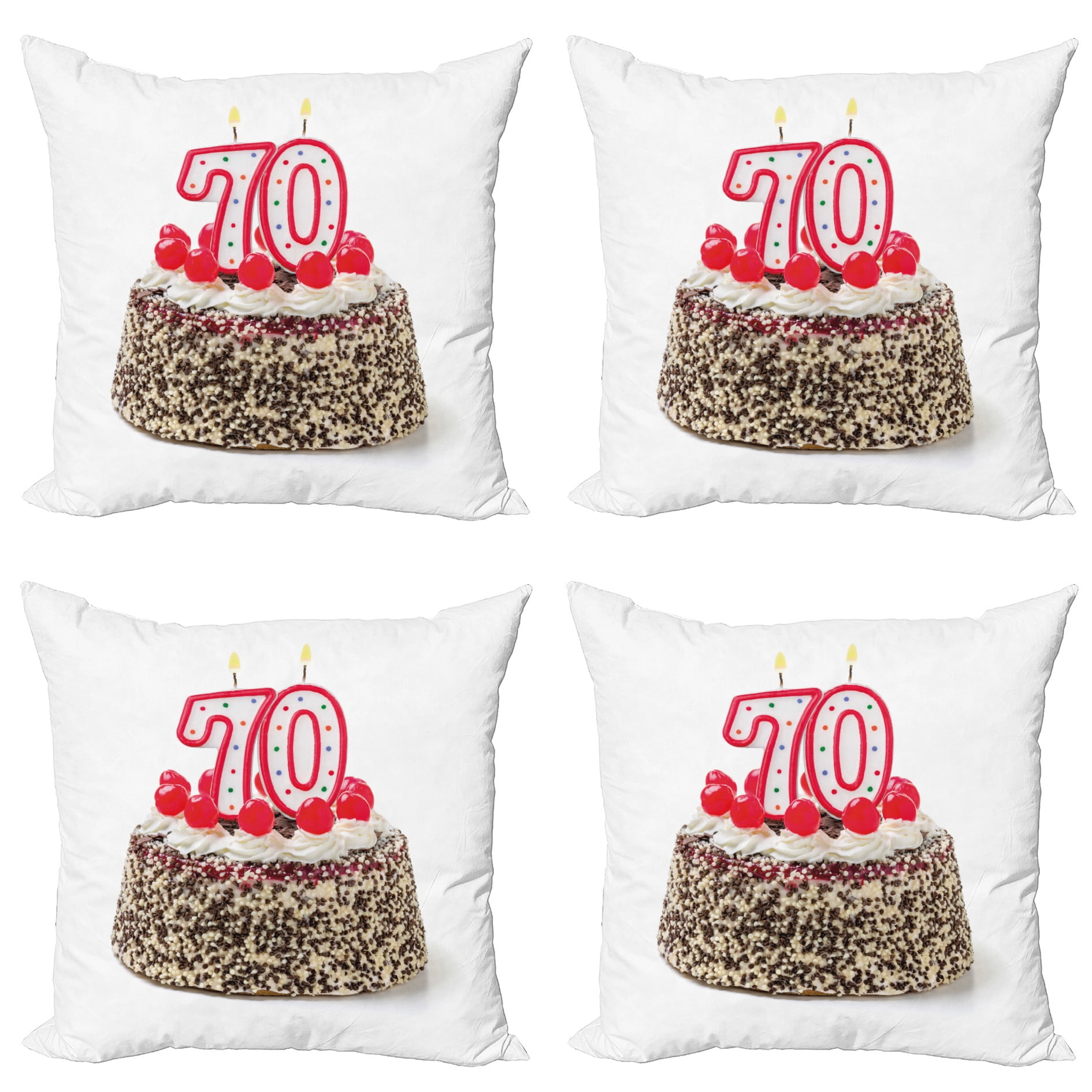 Ambesonne Colorful Throw Pillow Cover 4 Pack, Candle Sprinkles, 20 ...