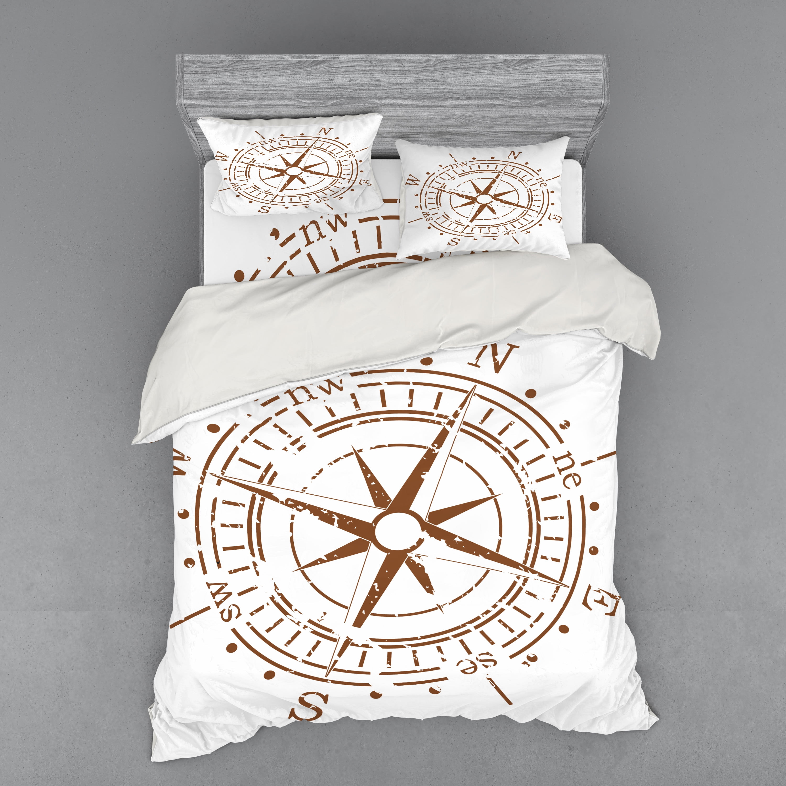 Ambesonne Compass Bedding Set 4 Pcs, Age of Discovery Theme, Queen ...