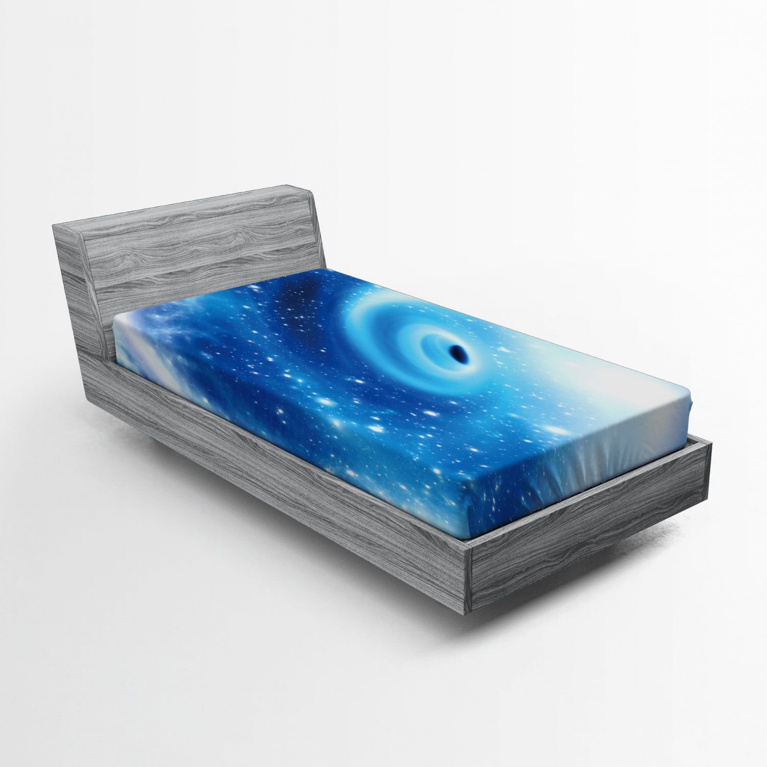 Ambesonne Constellation Fitted Sheet, Black Hole Astral, Twin XL Size ...