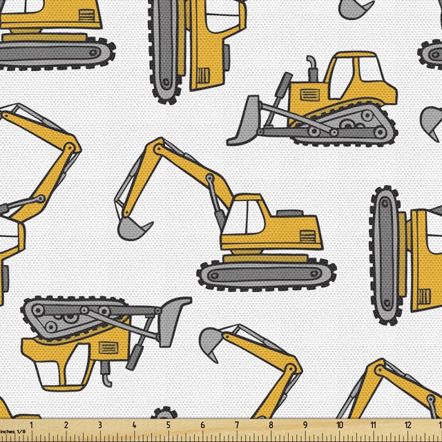 Ambesonne Construction Fabric by the Yard Upholstery, Grips and ...