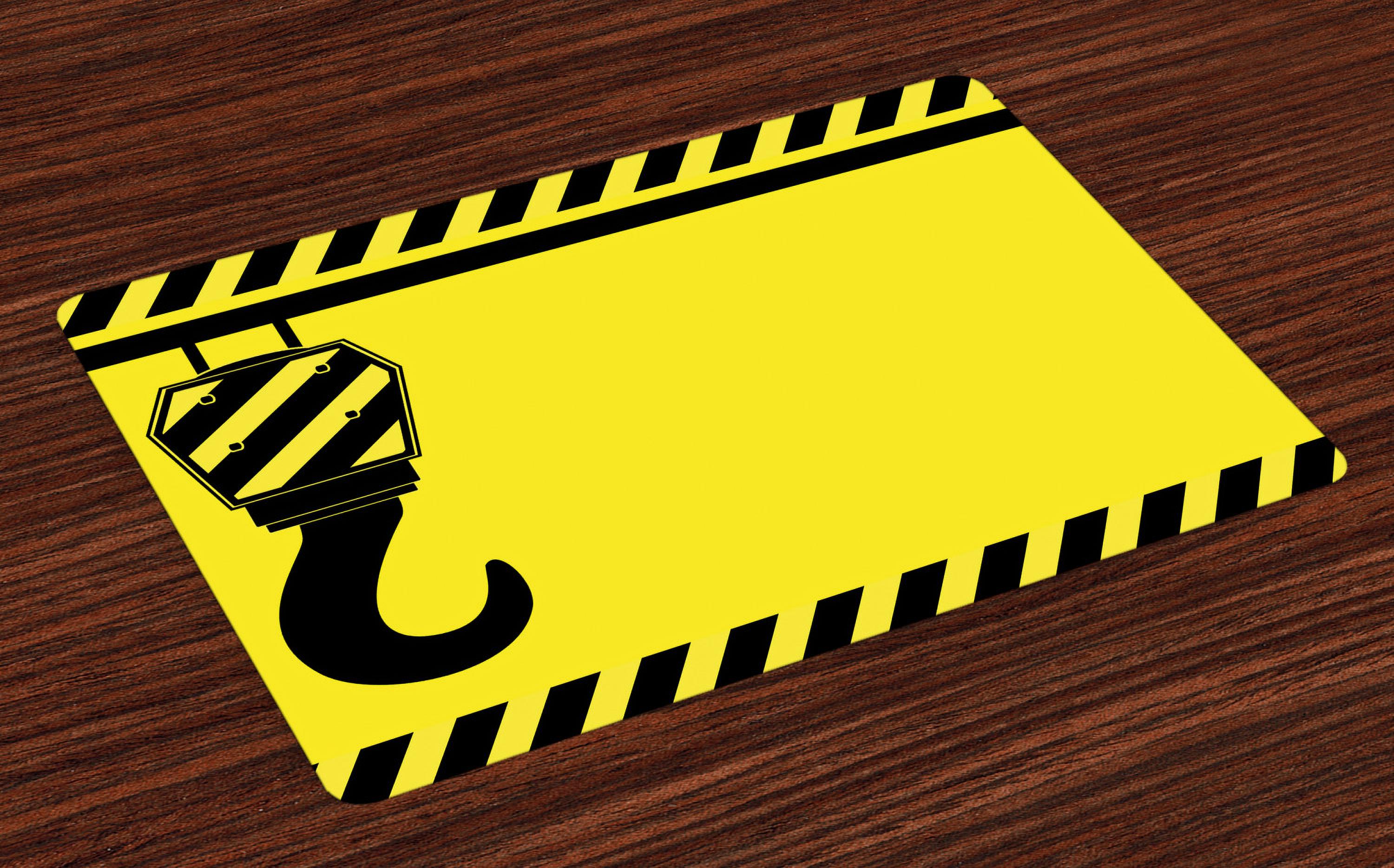 Ambesonne Construction Place Mats Set of 4, Hook Striped Frame ...