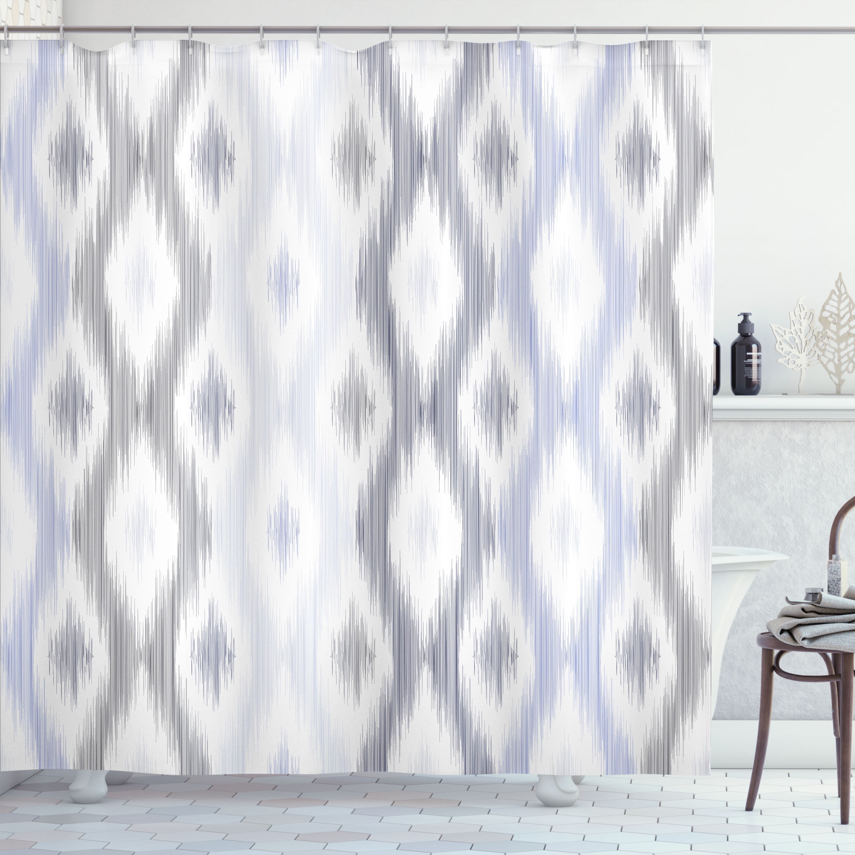 Ambesonne Contemporary Shower Curtain, Art Sketchy Abstract, 69"Wx70"L ...