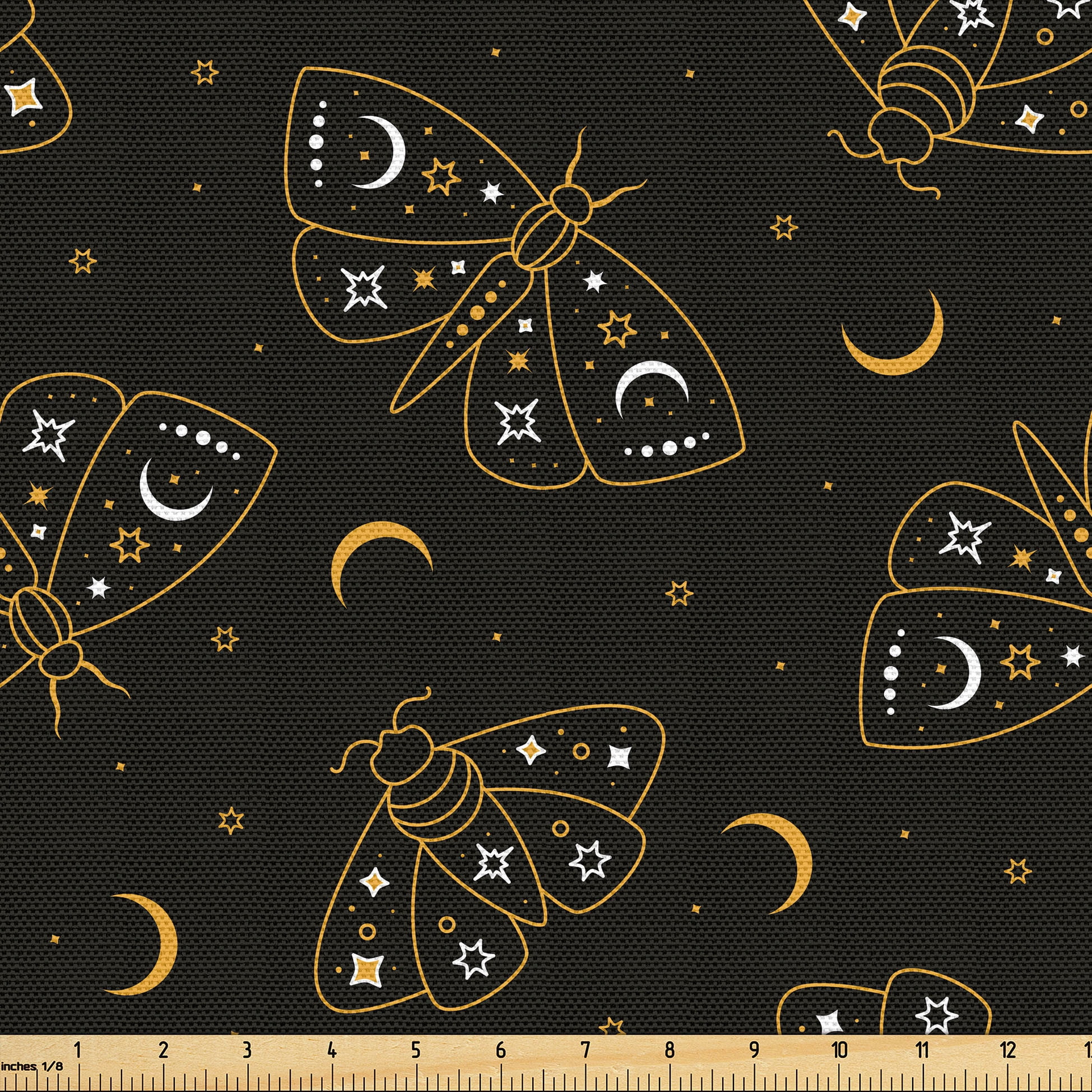 Ambesonne Cosmic Moth Fabric by the Yard Upholstery, Art of Medieval ...