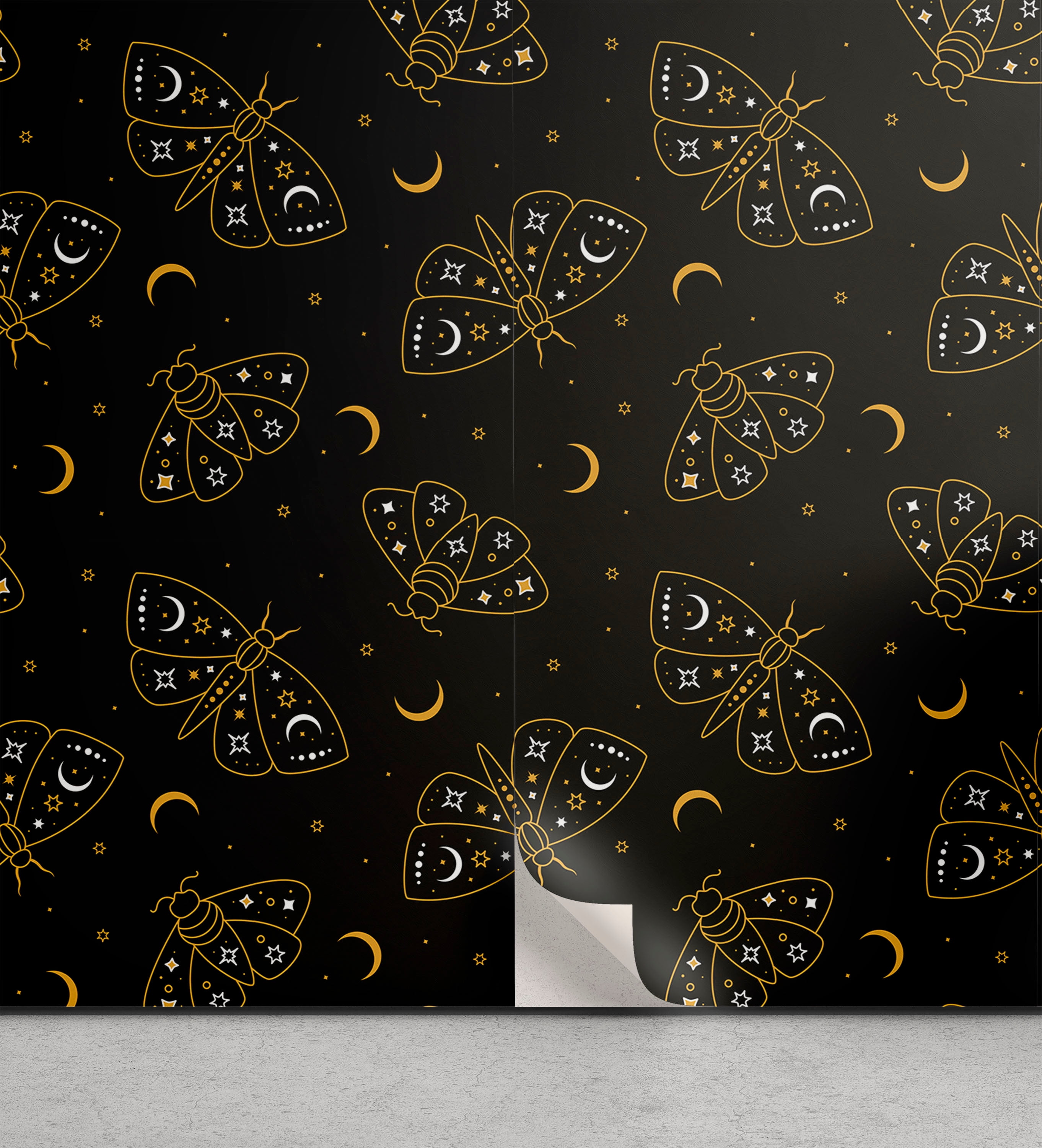 Ambesonne Cosmic Moth Peel & Stick Wallpaper for Home, Art of Medieval ...