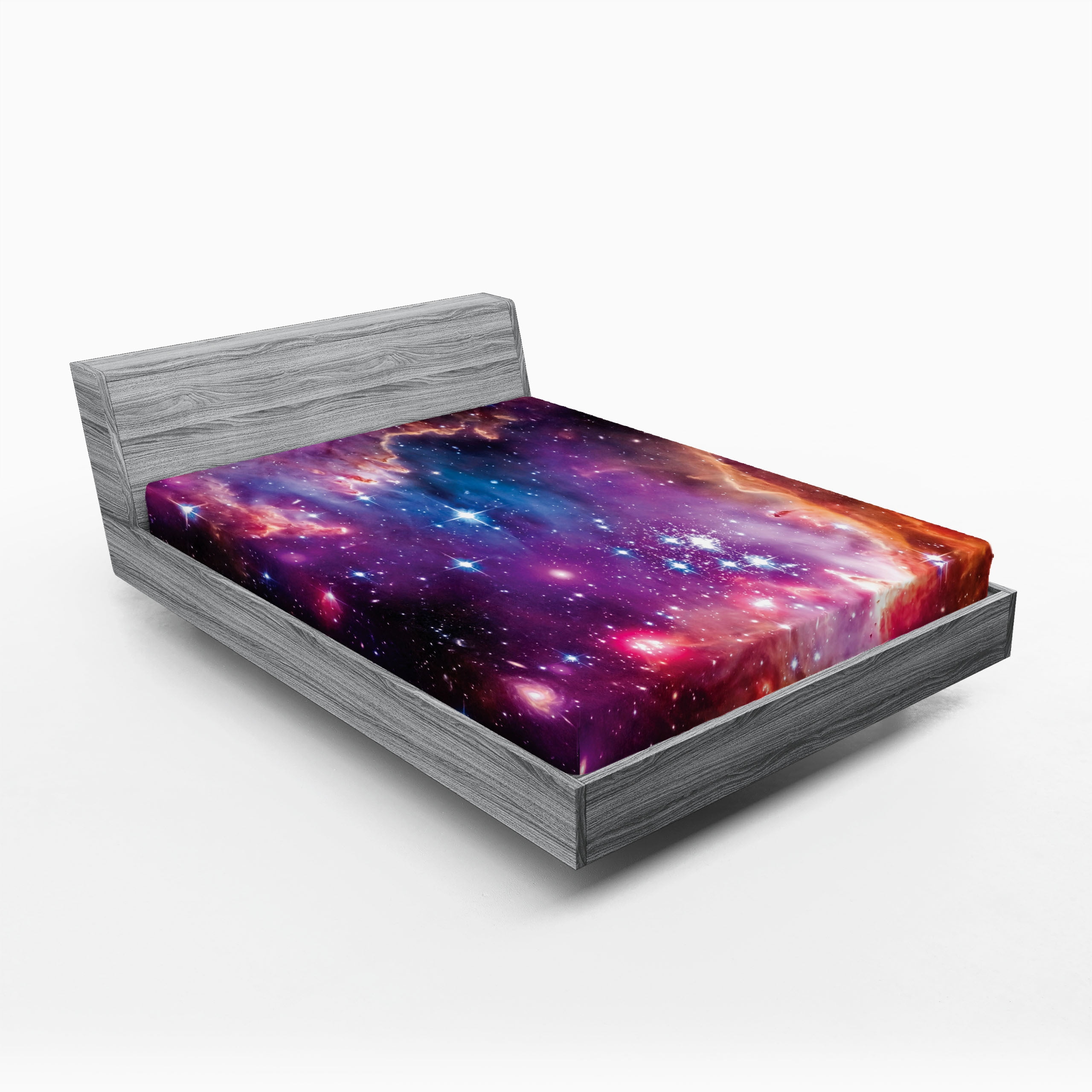 Ambesonne Cosmos Fitted Sheet, Magellanic Cloud Stars, Full Size ...