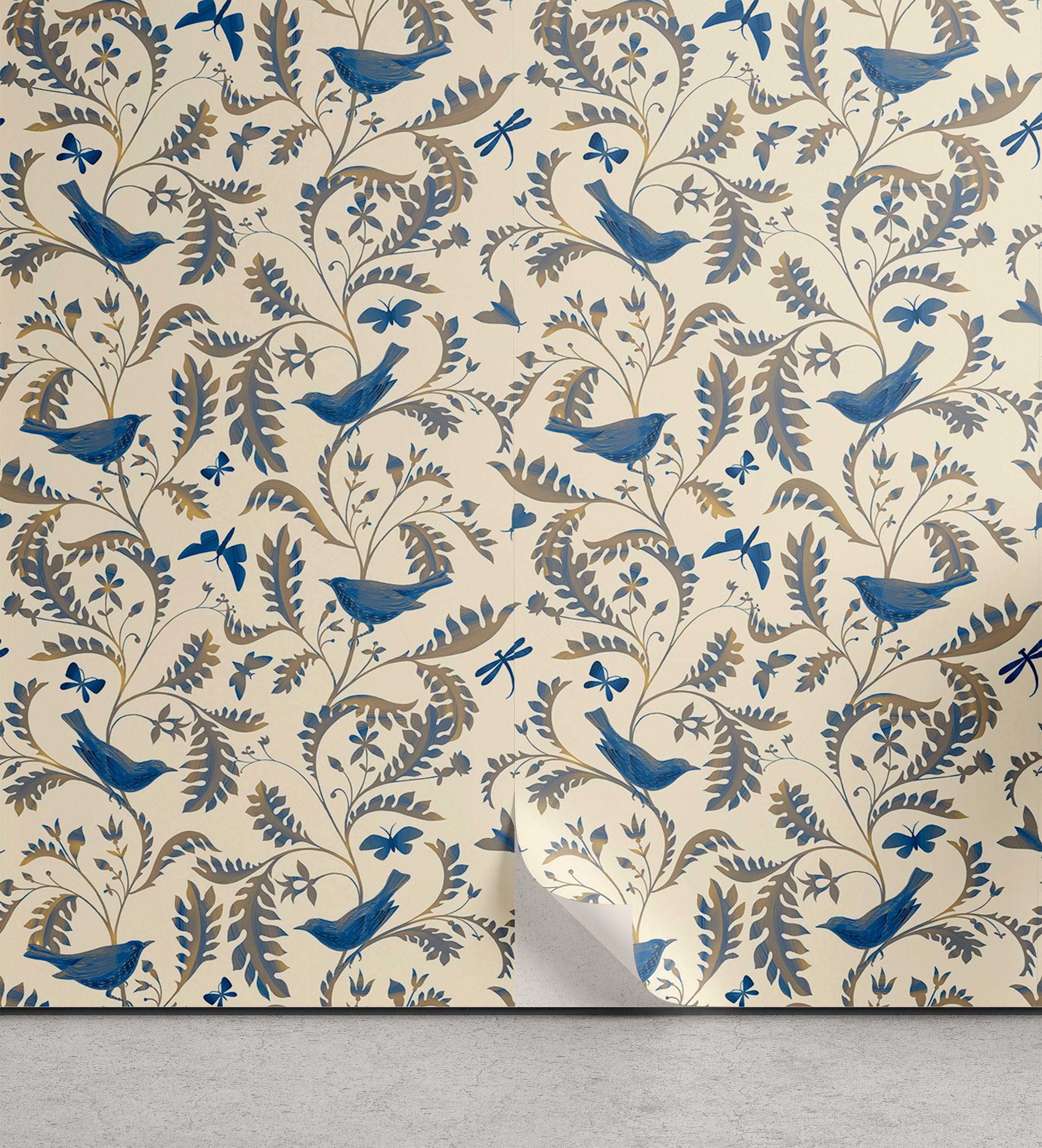 Ambesonne Cottagecore Peel & Stick Wallpaper for Home, Birds on ...