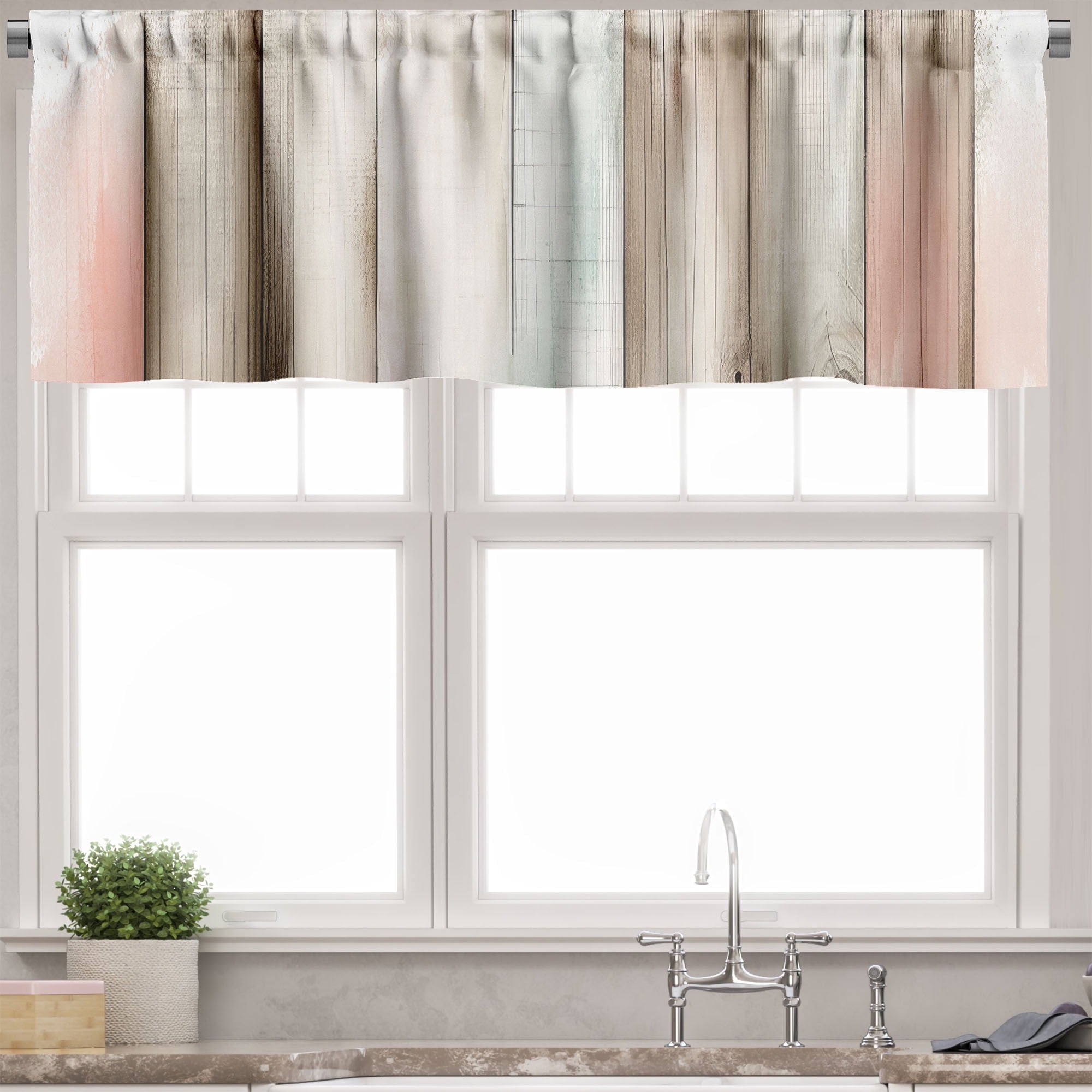 Ambesonne Cottagecore Window Valance, Modern Rustic Farmhouse, 42" X 12 ...