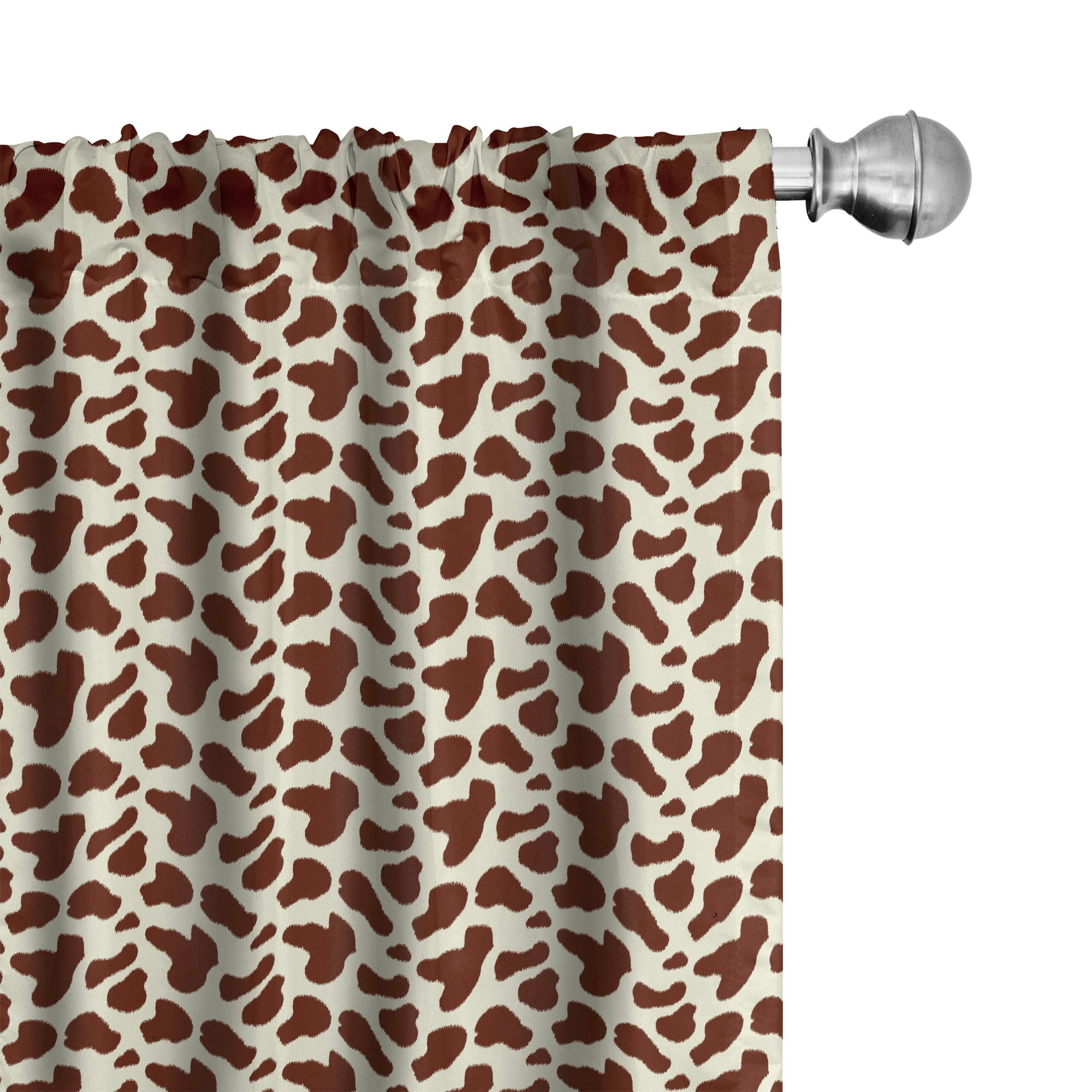 Ambesonne Cow Print Curtains, Cattle Skin with Spot, Pair of 28"x95 ...