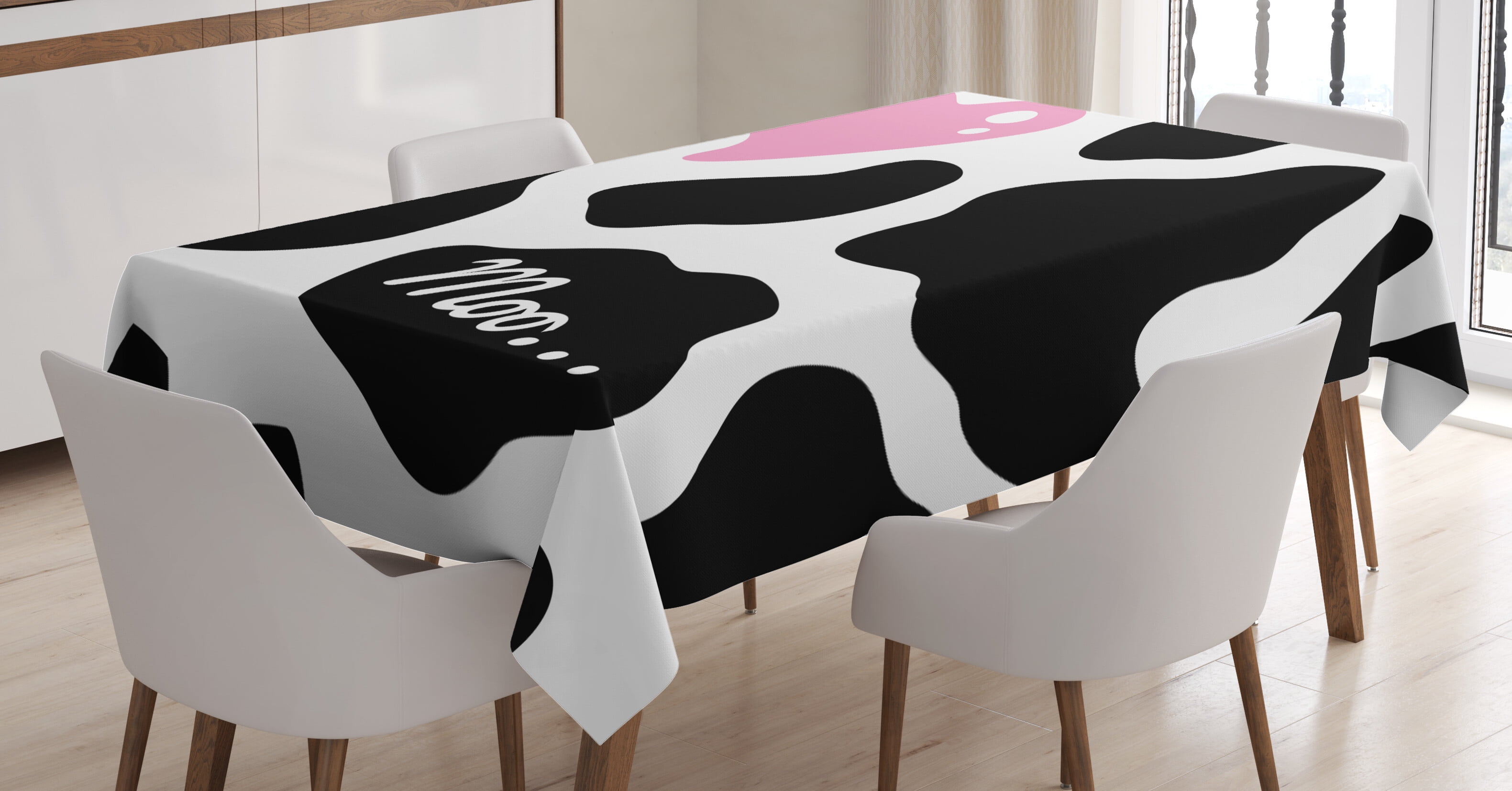 Ambesonne Cow Print Tablecloth Rectangular Table Cover, Camouflage ...