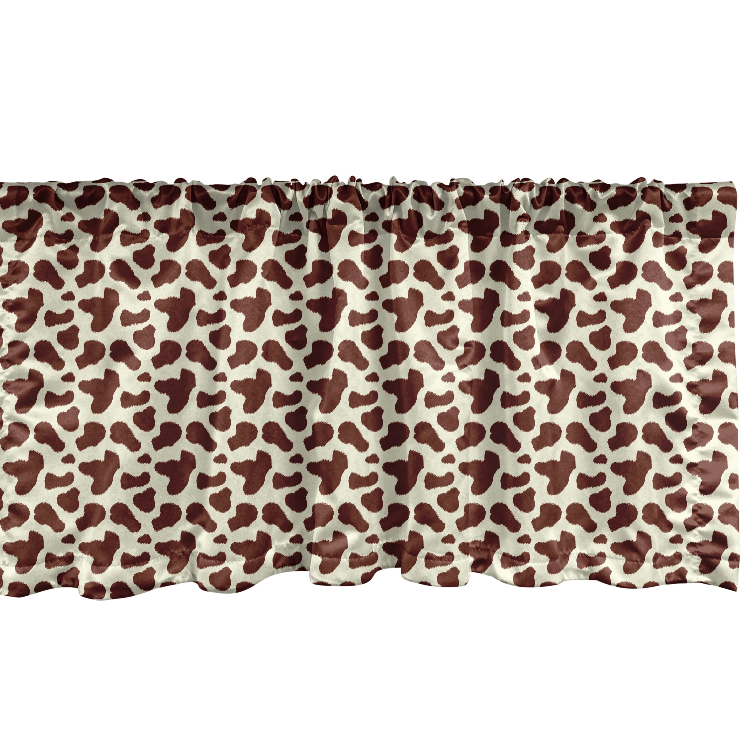 Ambesonne Cow Print Window Valance, Cattle Skin with Spot, 54" X 12 ...