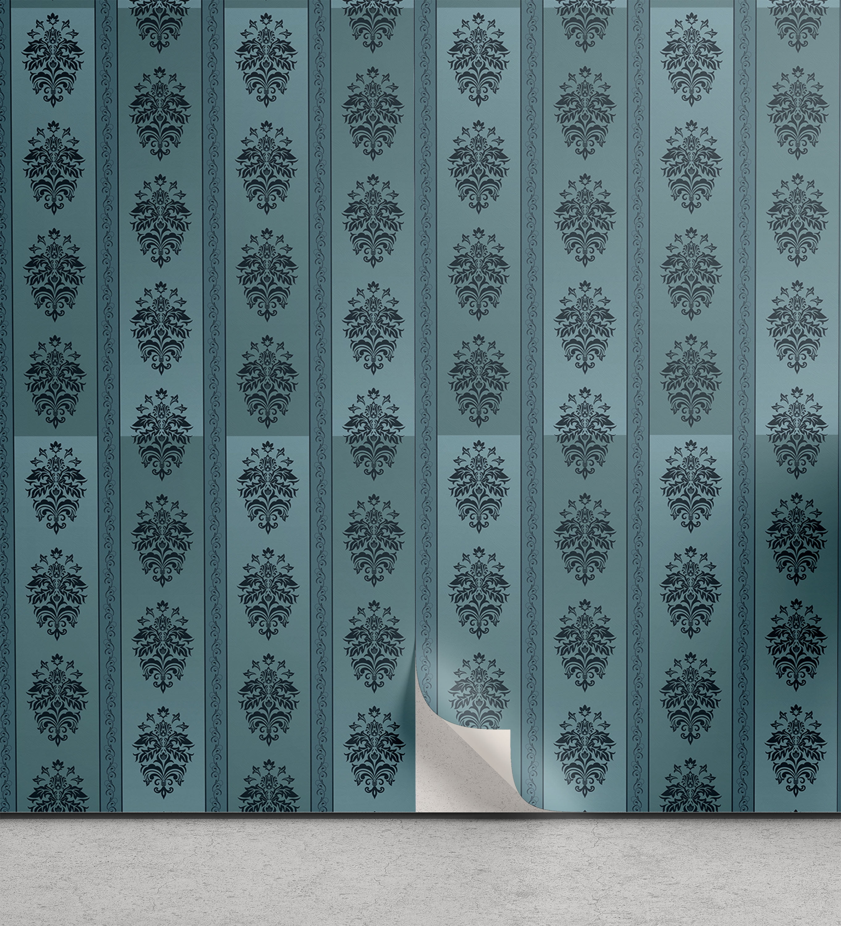 Ambesonne Damask Peel & Stick Wallpaper for Home, Medieval Gothic ...