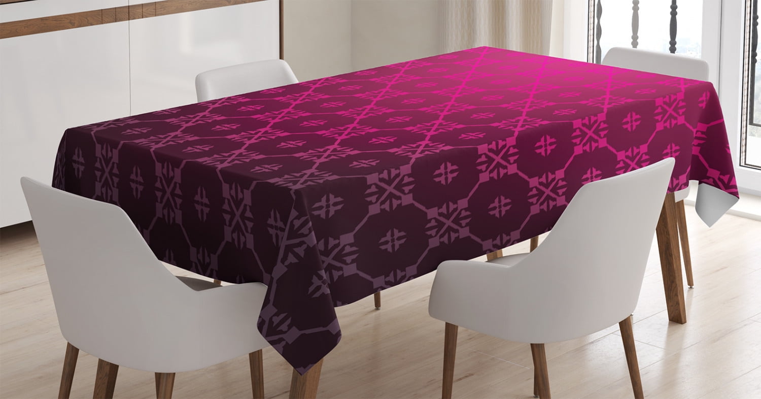Ambesonne Damask Tablecloth Rectangular Table Cover, Medieval Style ...