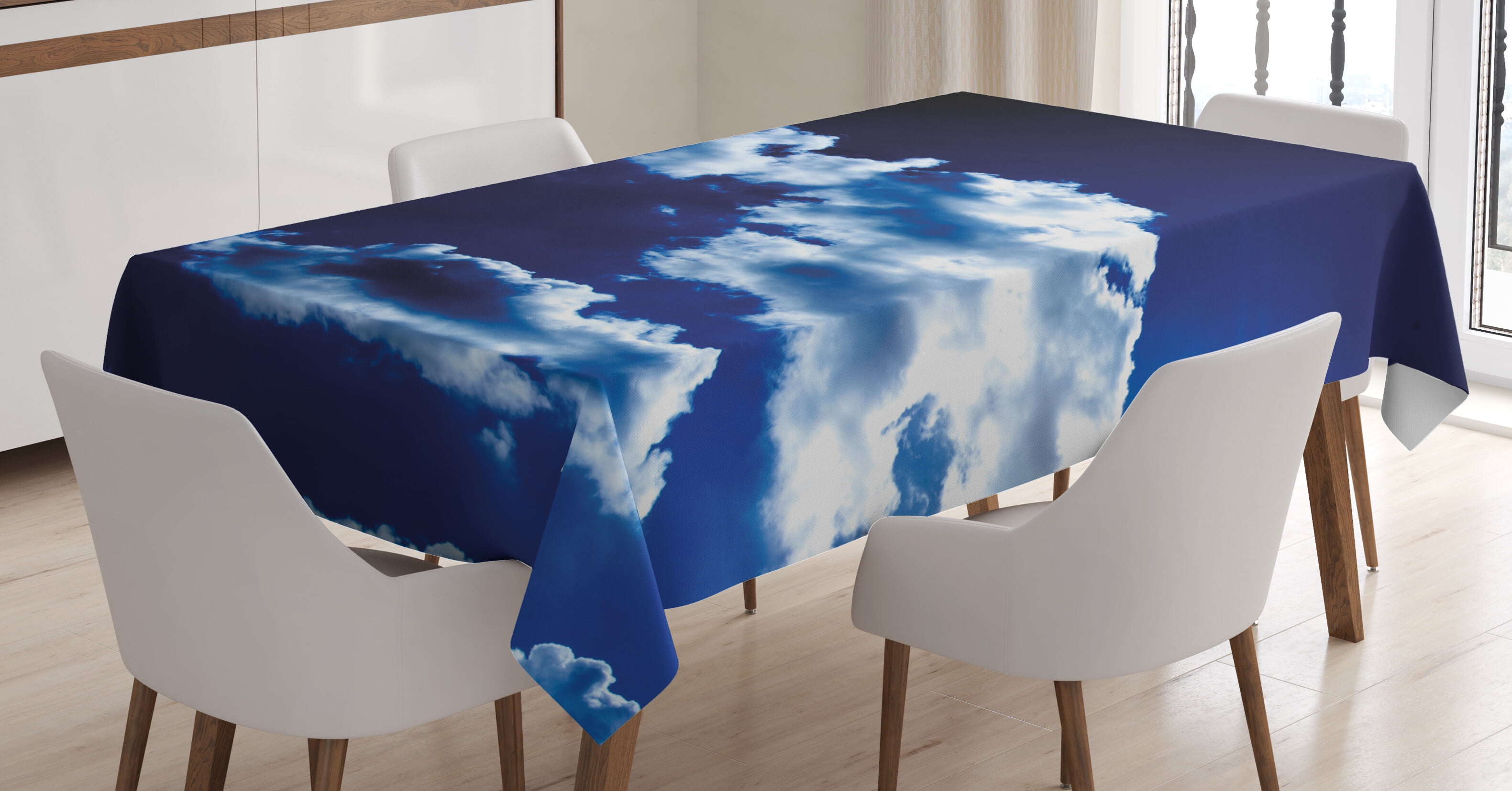 Ambesonne Dark Blue Tablecloth Rectangular Table Cover, Sky Dramatic ...