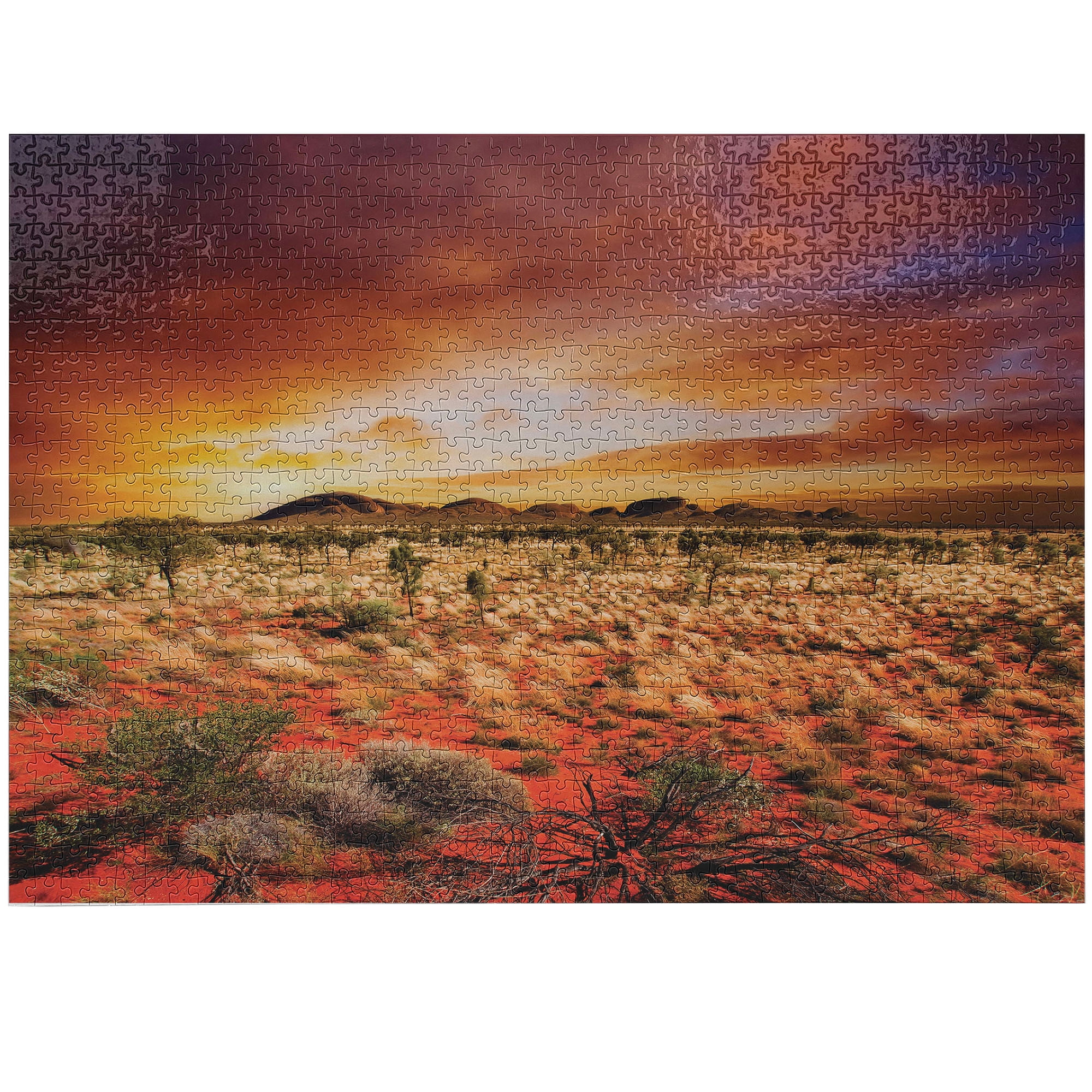 Ambesonne Desert Jigsaw Puzzle, Sunset Central Australia, Heirloom ...