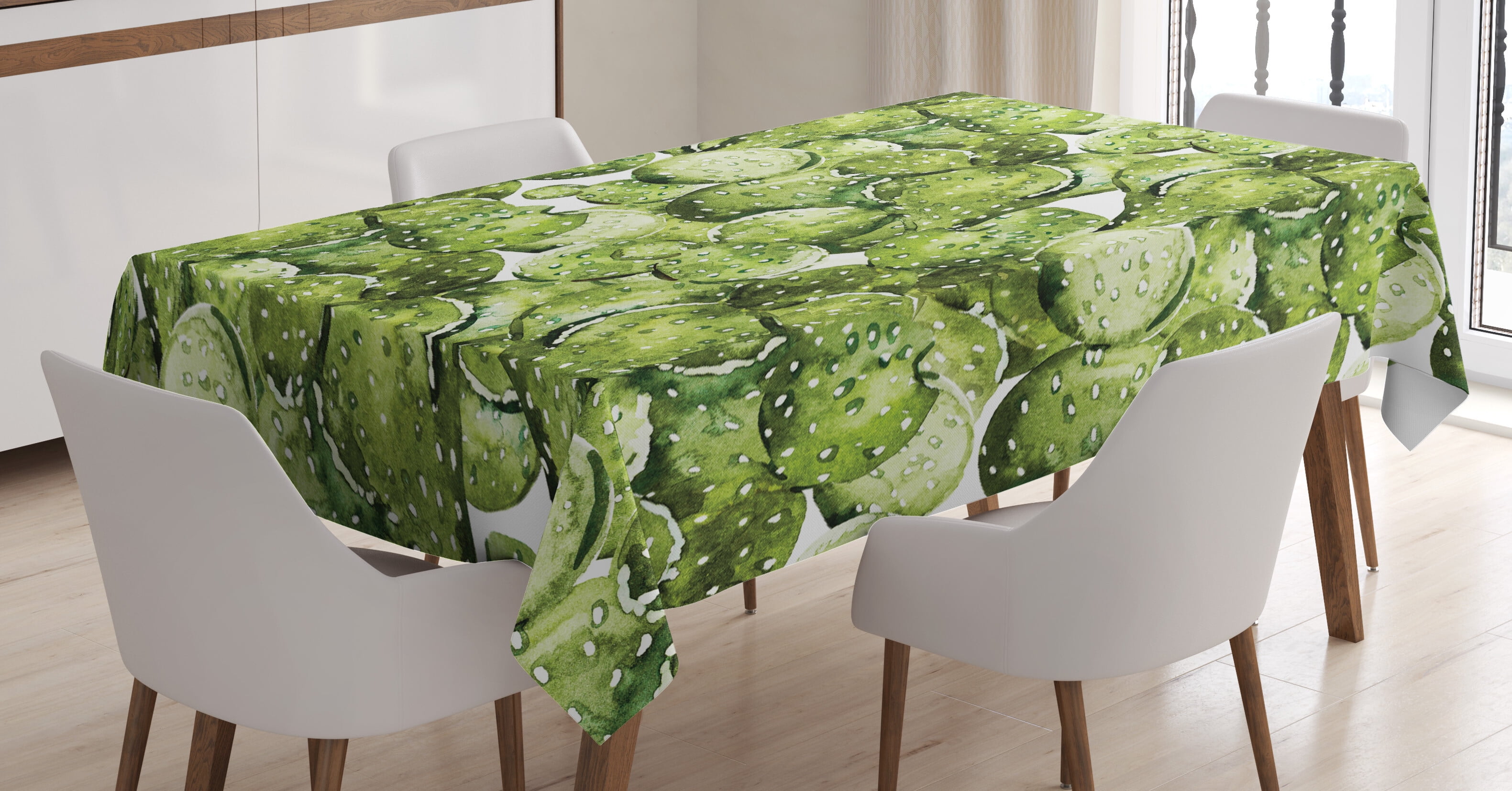 Ambesonne Desert Tablecloth Rectangular Table Cover, Sun Cactus ...