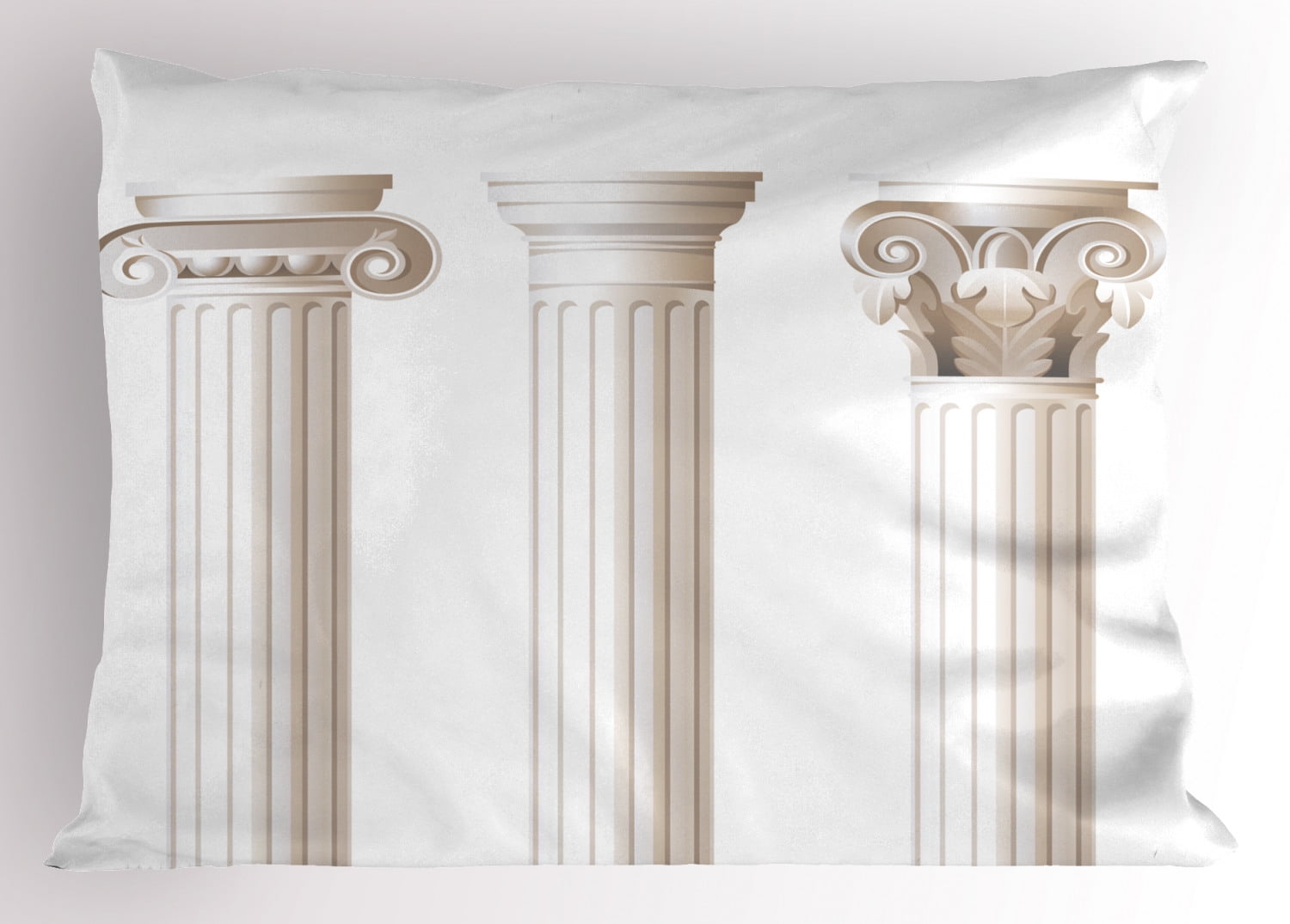 Ambesonne Digital Pillow Sham, Ionic Doric and Marbles, 36" X 20 ...