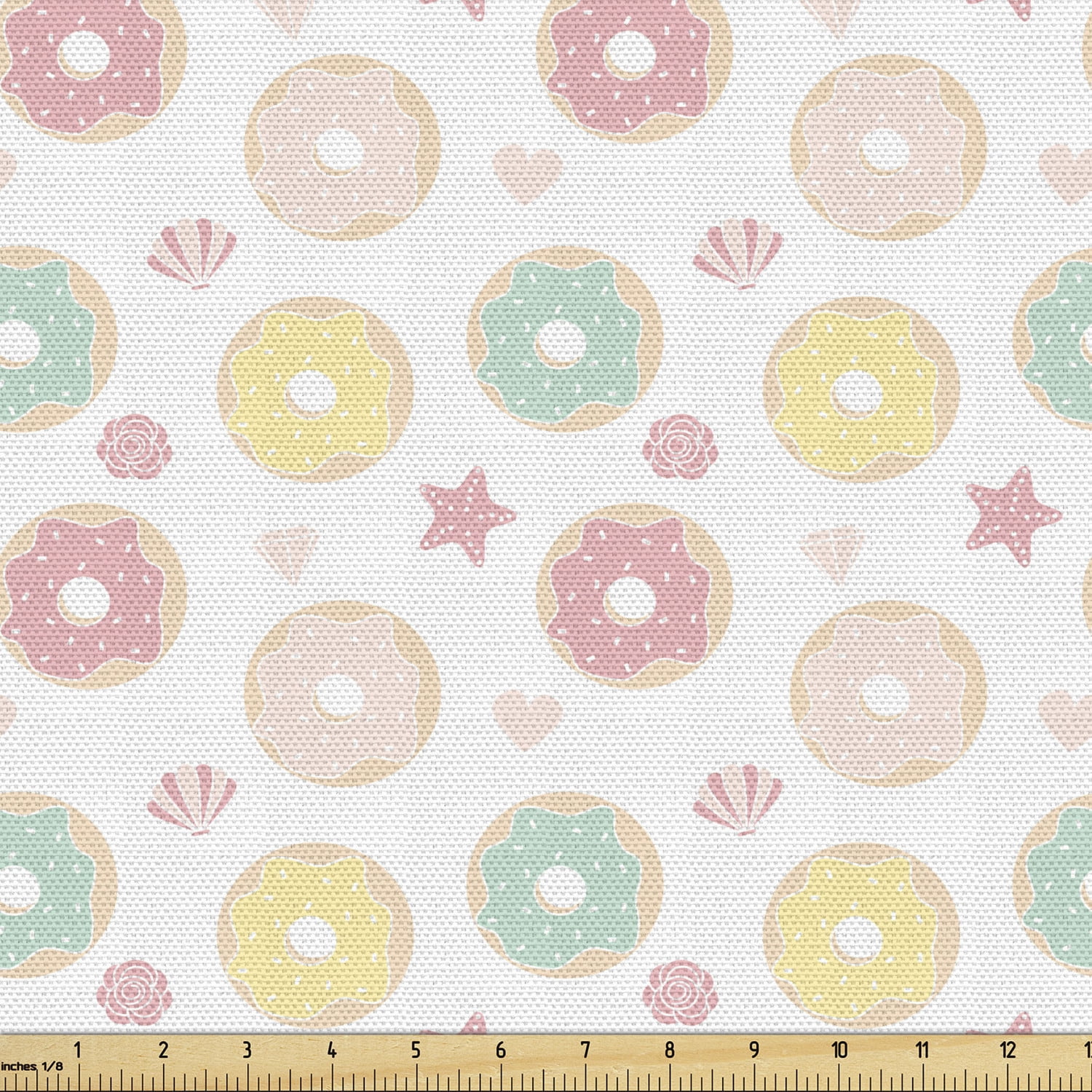 Ambesonne Donut Fabric by the Yard Upholstery, Glazed Bakery ...