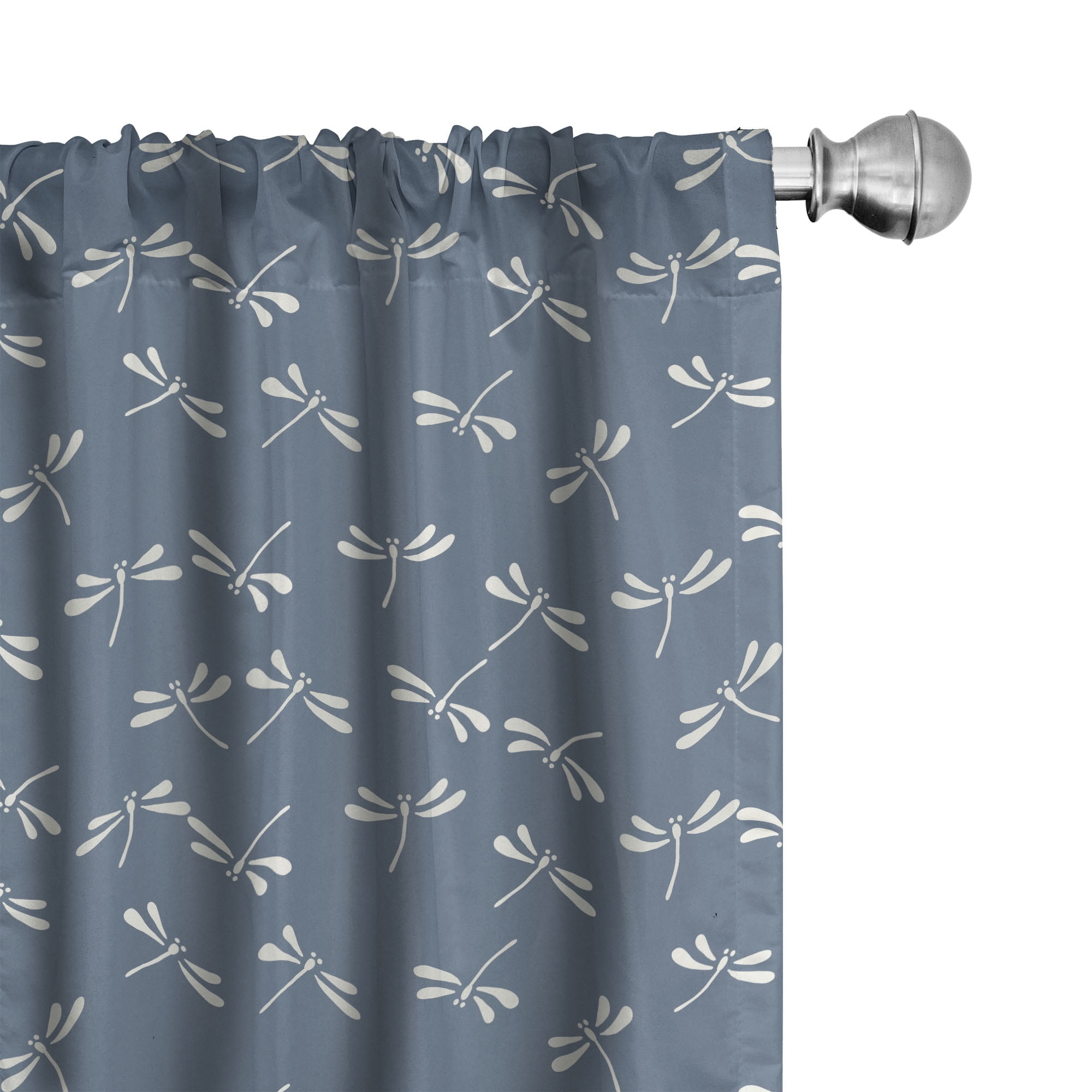 Ambesonne Dragonfly Curtains, Japanese Style Nature, Pair of 28"x84 ...