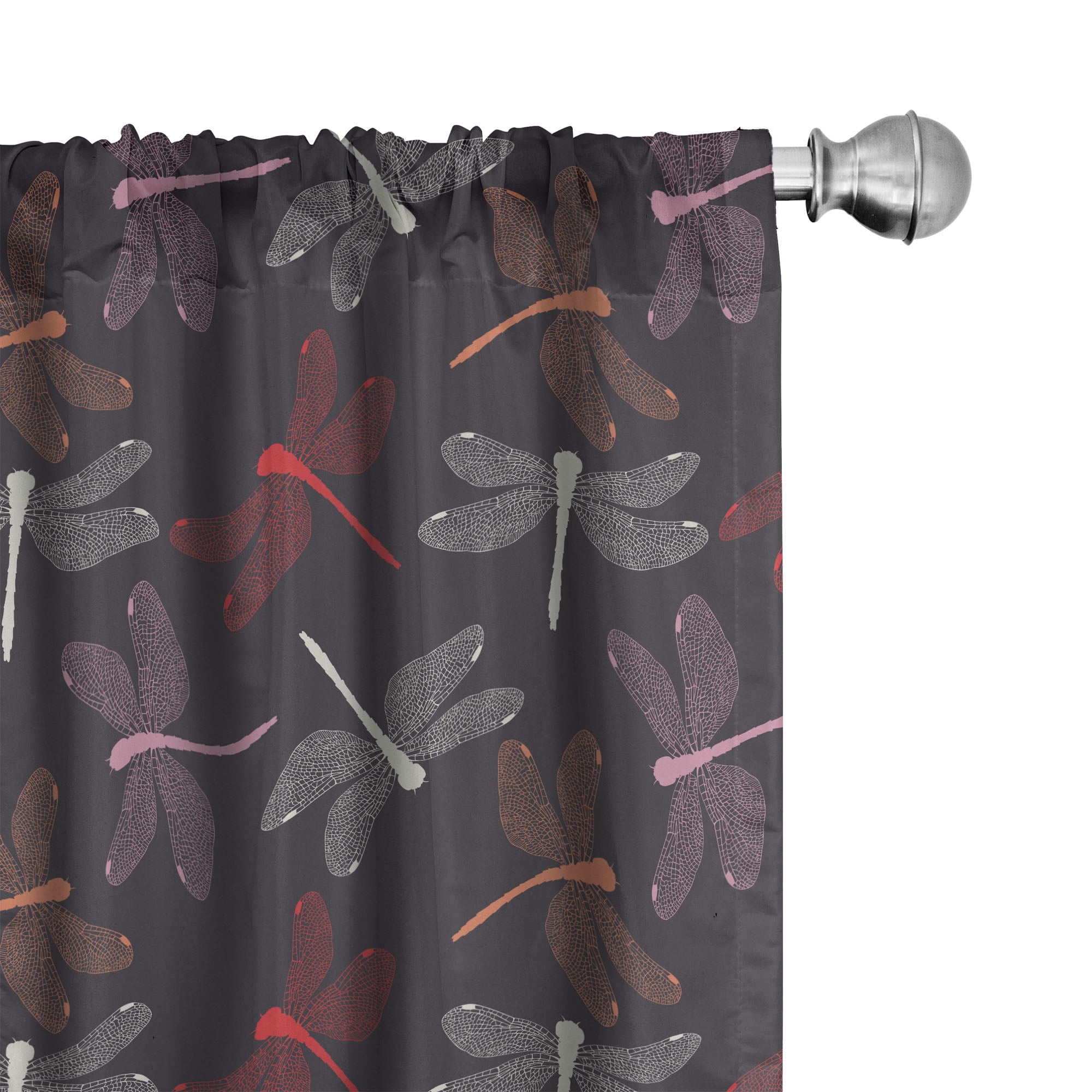 Ambesonne Dragonfly Curtains, Wings Pair, Pair of 28"x84", Multicolor ...