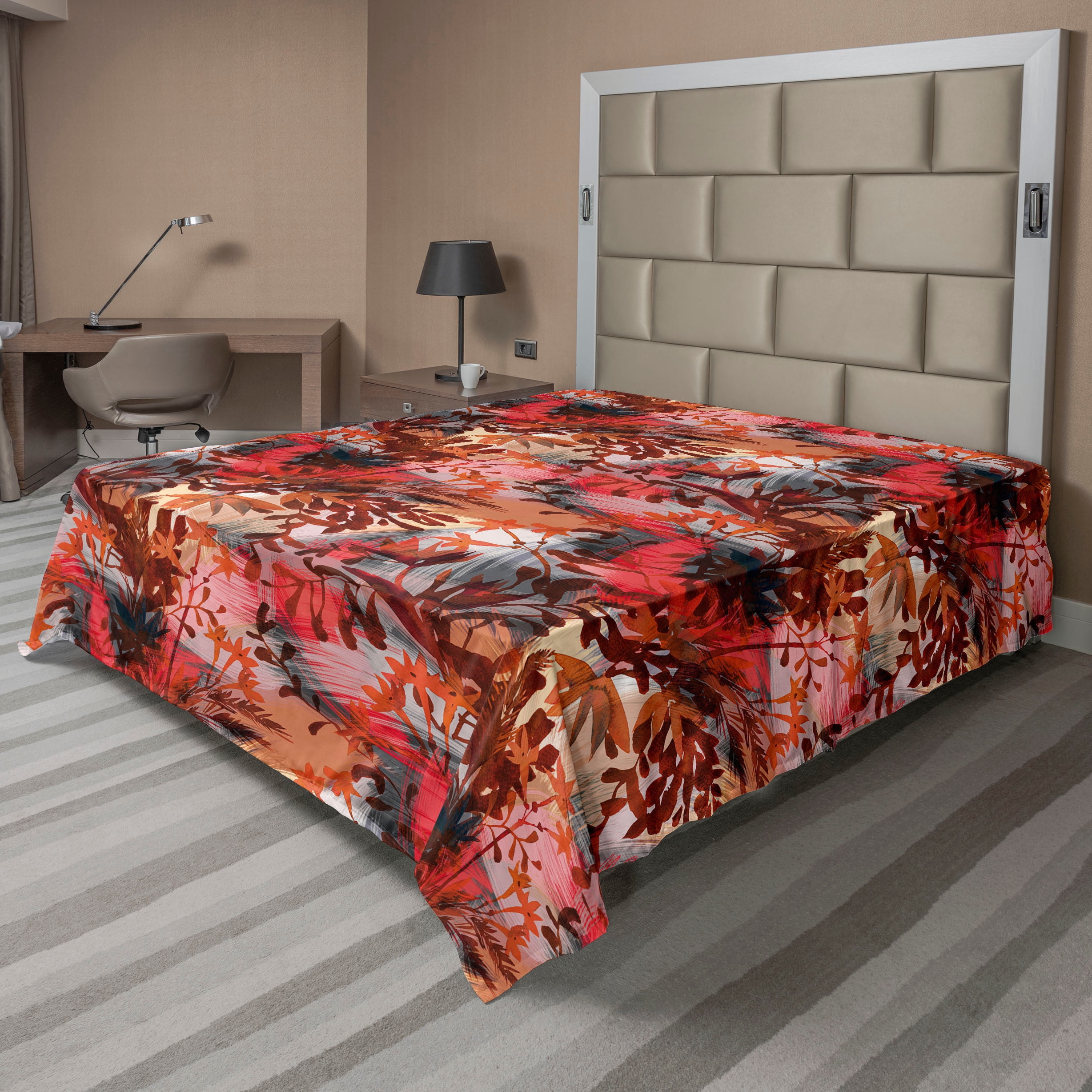 Ambesonne Dreamy Jungle Flat Bedding Sheet Soft Top Sheet, Wild ...