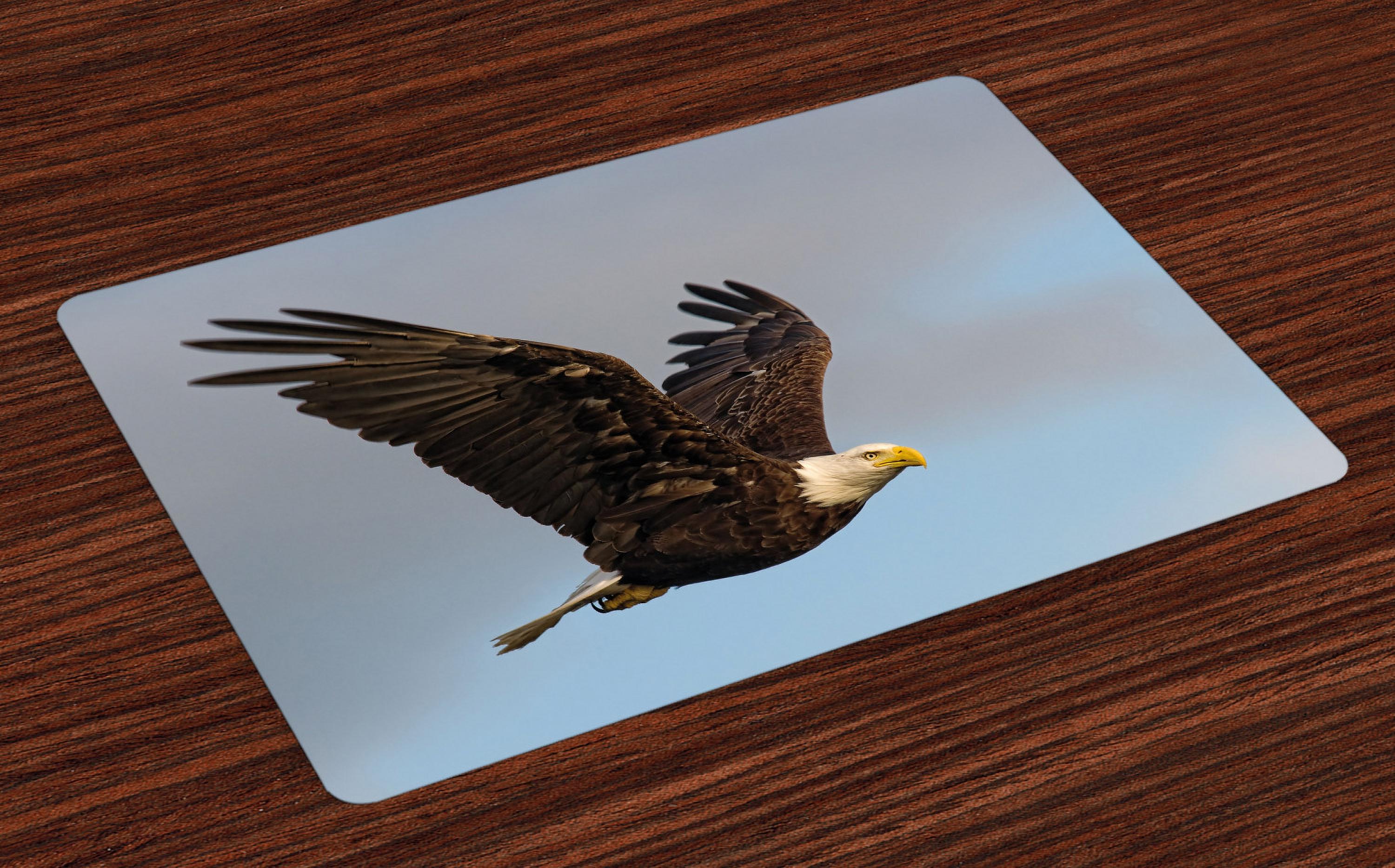 Ambesonne Eagle Place Mats Set of 4, Hunter Bird in Open Sky, Standard ...