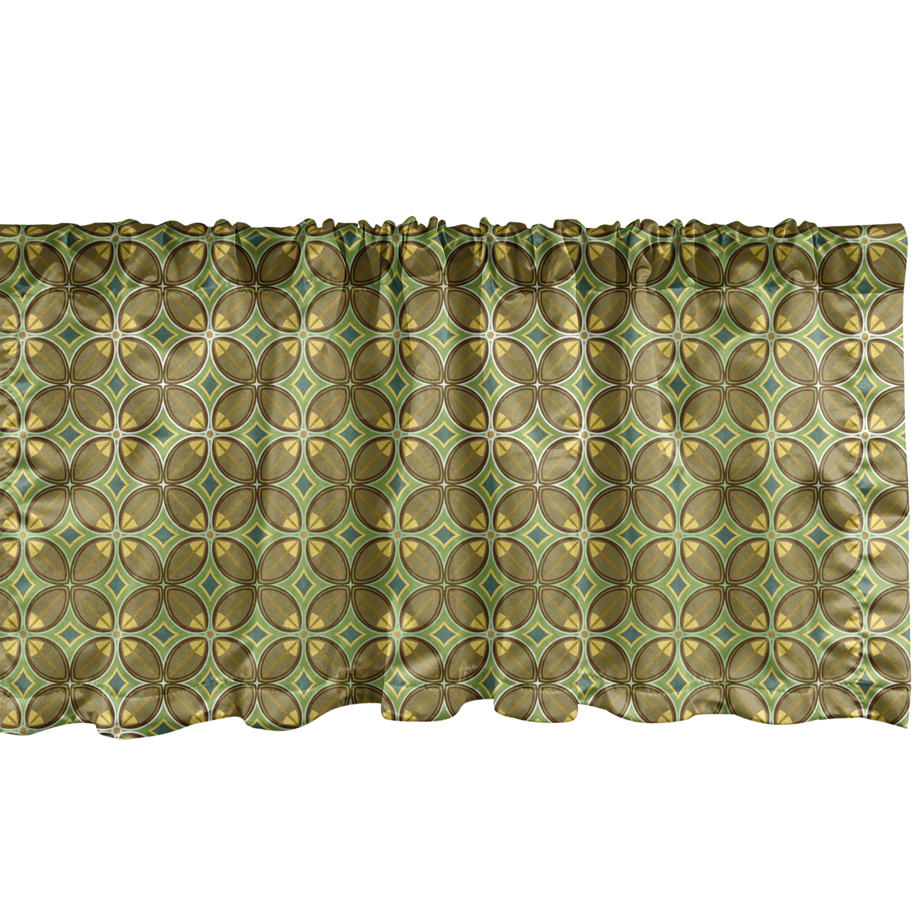 Ambesonne Earth Tones Window Valance, Natural Colors Inspired Leaf ...