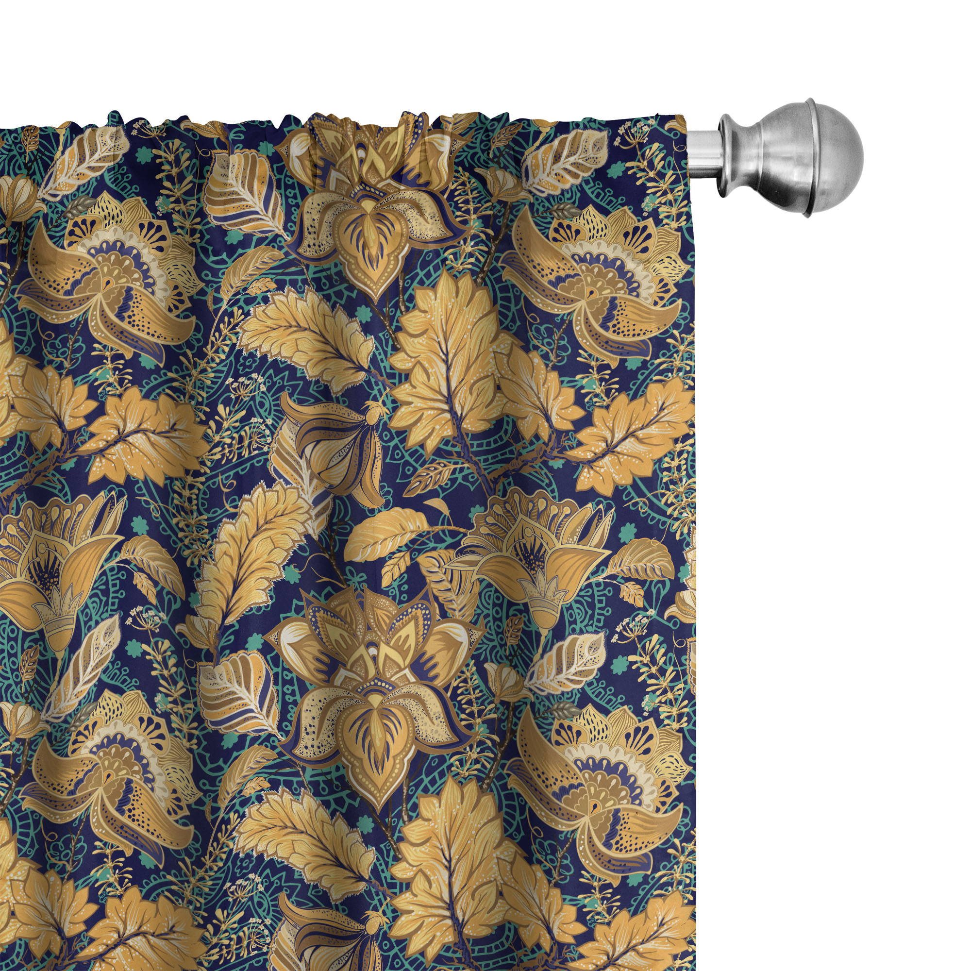 Ambesonne East Curtains, Medieval Exotic Garden, Pair of 28"x95 ...