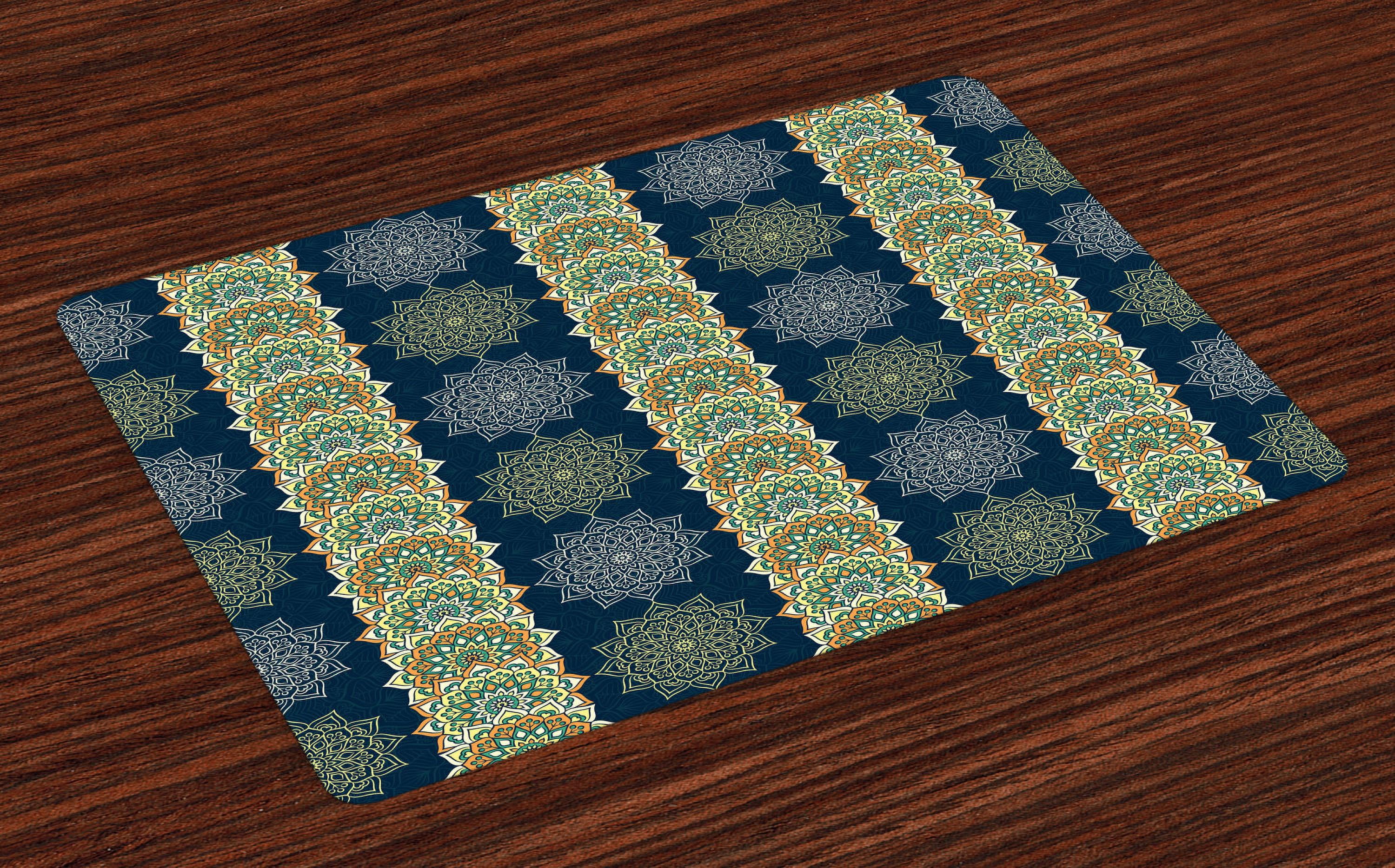 Ambesonne Eastern Place Mats Set of 4, Bohemian Moroccan Motifs ...