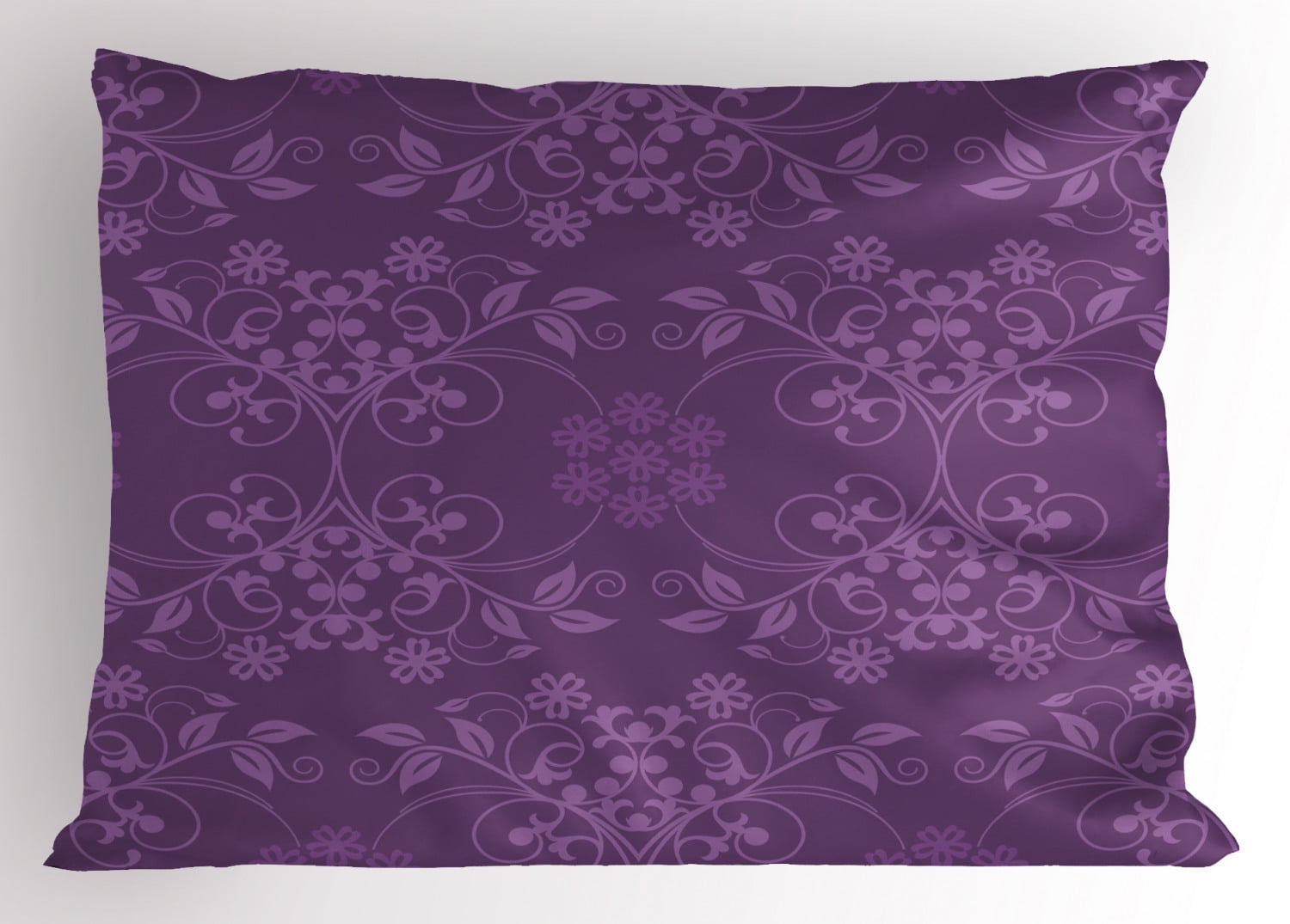 Ambesonne Eggplant Pillow Sham, Arrangement Ornament, 26" X 20", Violet ...