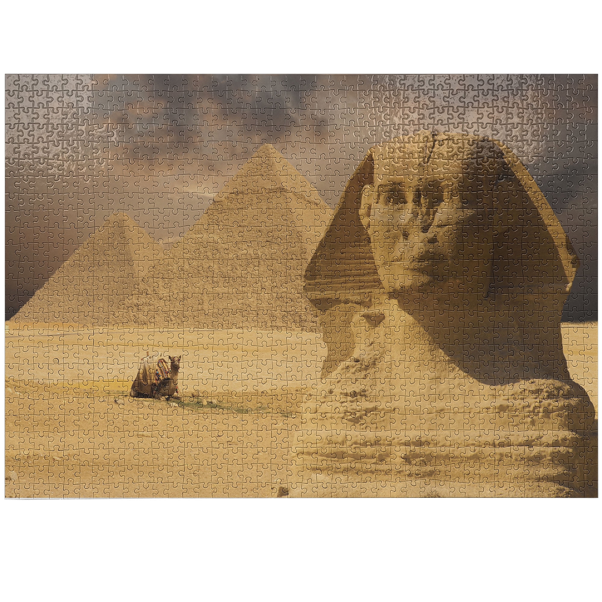 Ambesonne Egyptian Print Jigsaw Puzzle, Sphinx Old Face, Heirloom ...