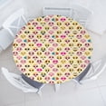 Ambesonne Emoji Art Fitted Round Tablecloth, Minimalist Faces Funny, 40 ...
