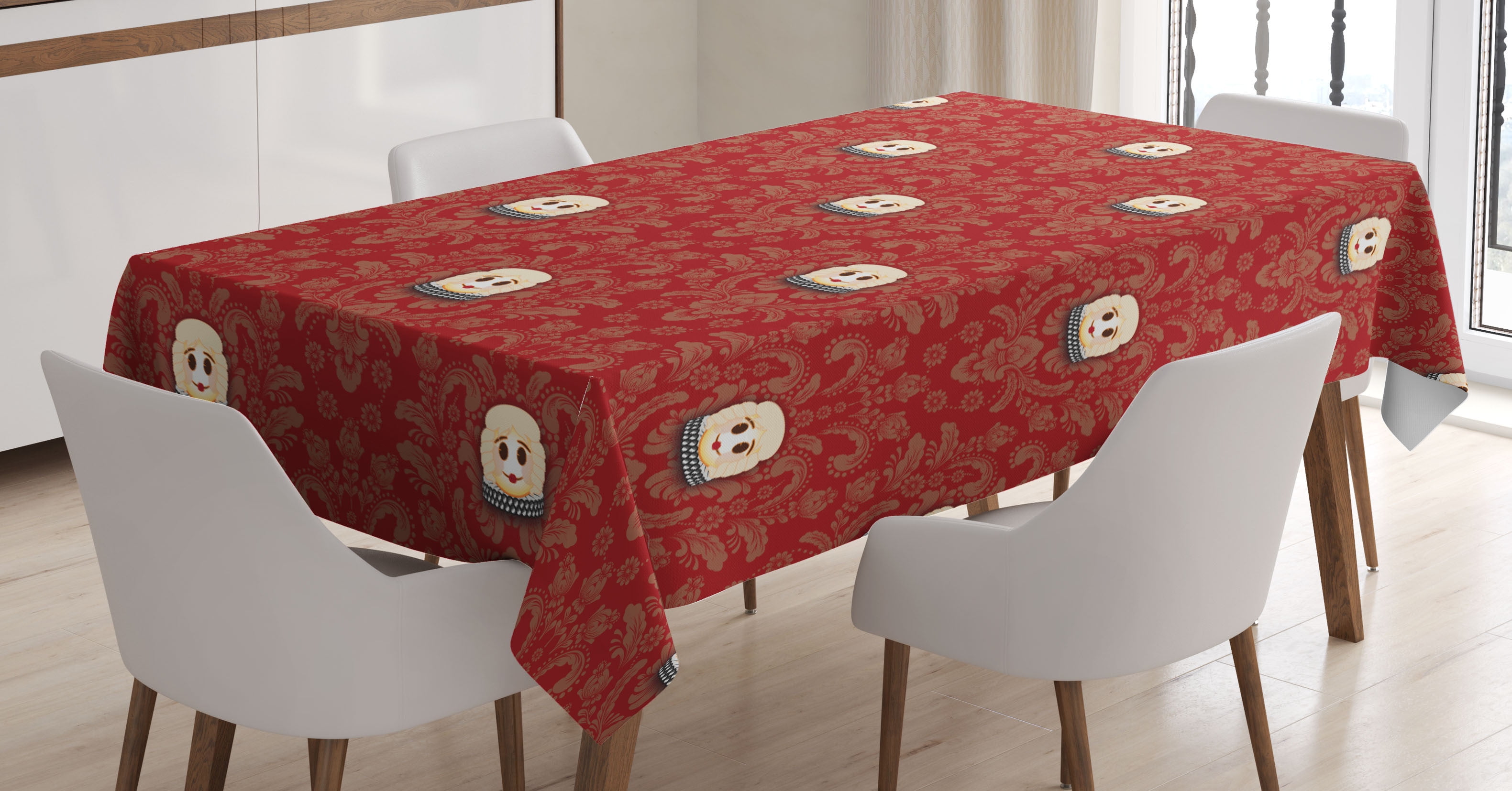 Ambesonne Emoji Art Tablecloth Rectangular Table Cover, Renaissance ...