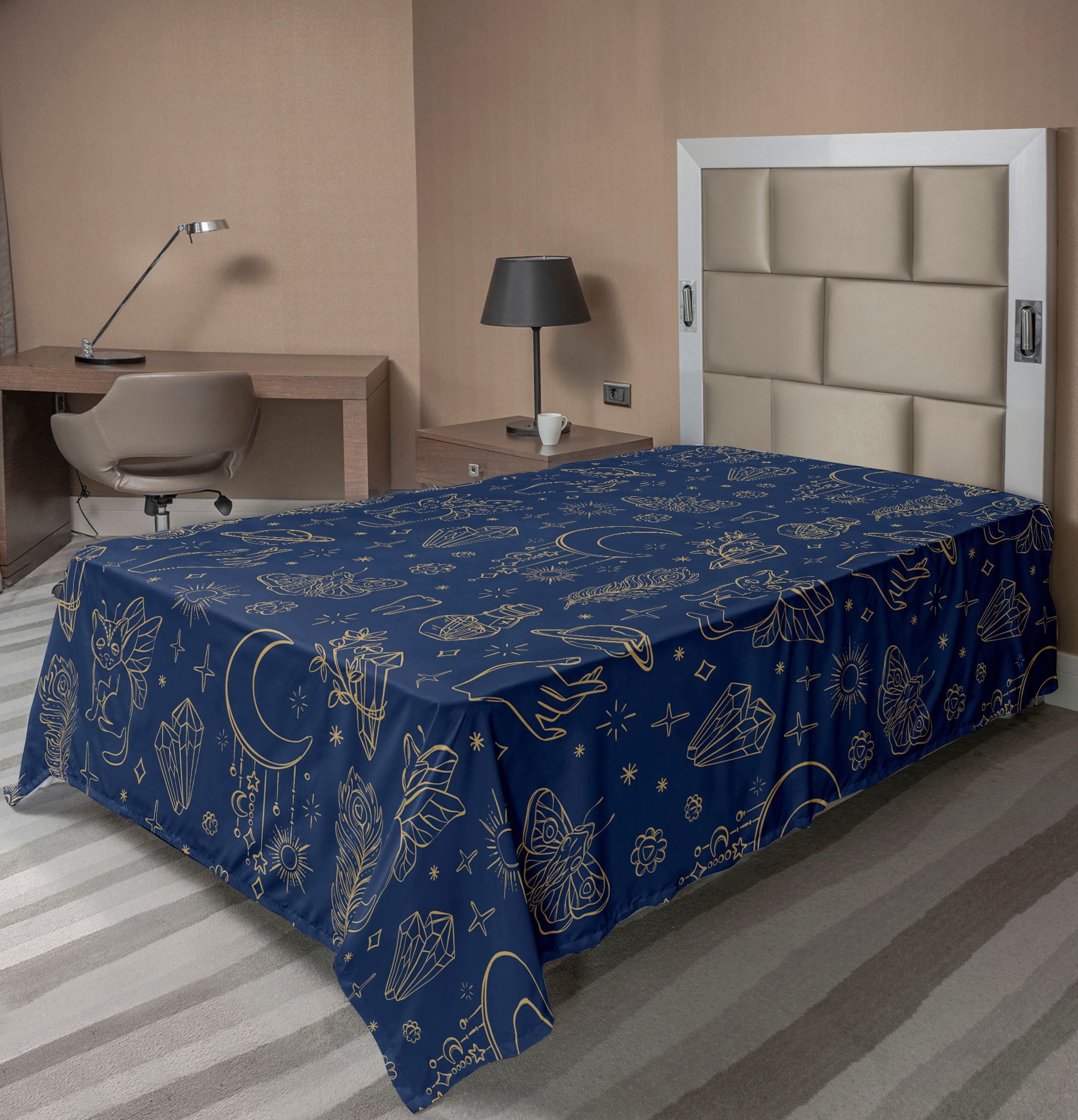 Ambesonne Esoteric Art Flat Bedding Sheet Soft Top Sheet, Art Goth ...