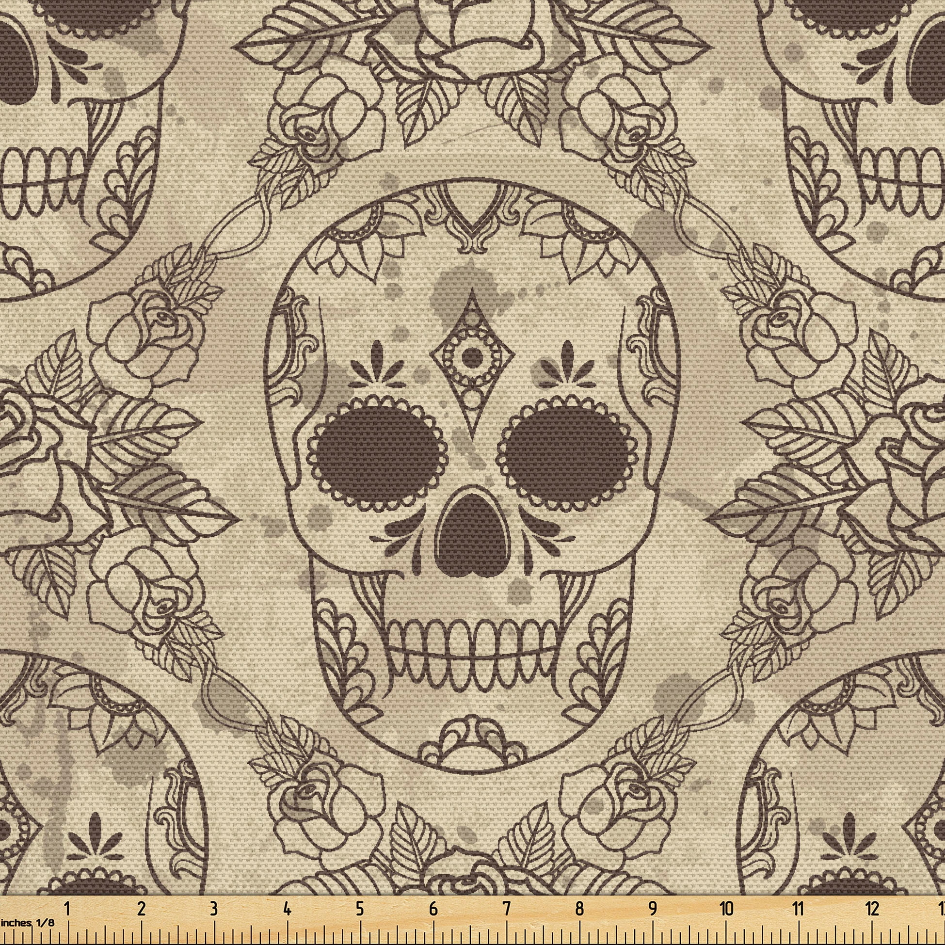 Ambesonne Ethnic Fabric by the Yard Upholstery, American Traditional ...