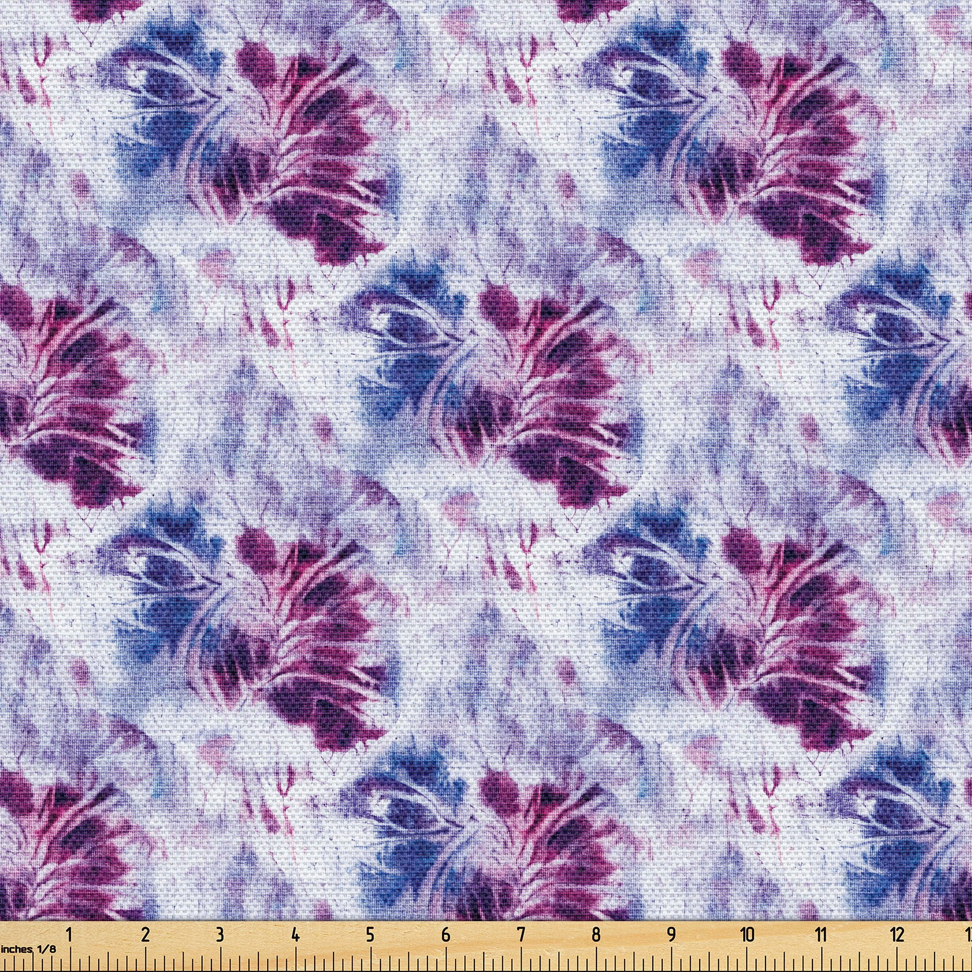 Ambesonne Ethnic Fabric by the Yard Upholstery, Flower Like Watercolor ...