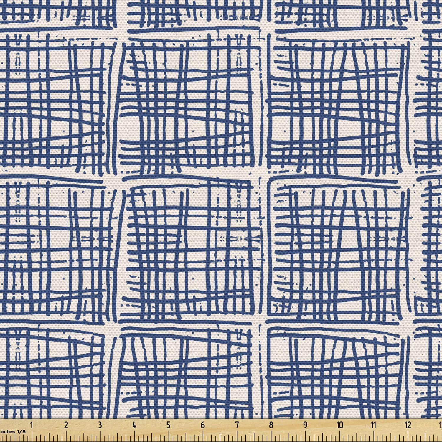 Ambesonne Ethnic Fabric by the Yard Upholstery, Striped Hippie Tile, 1 ...