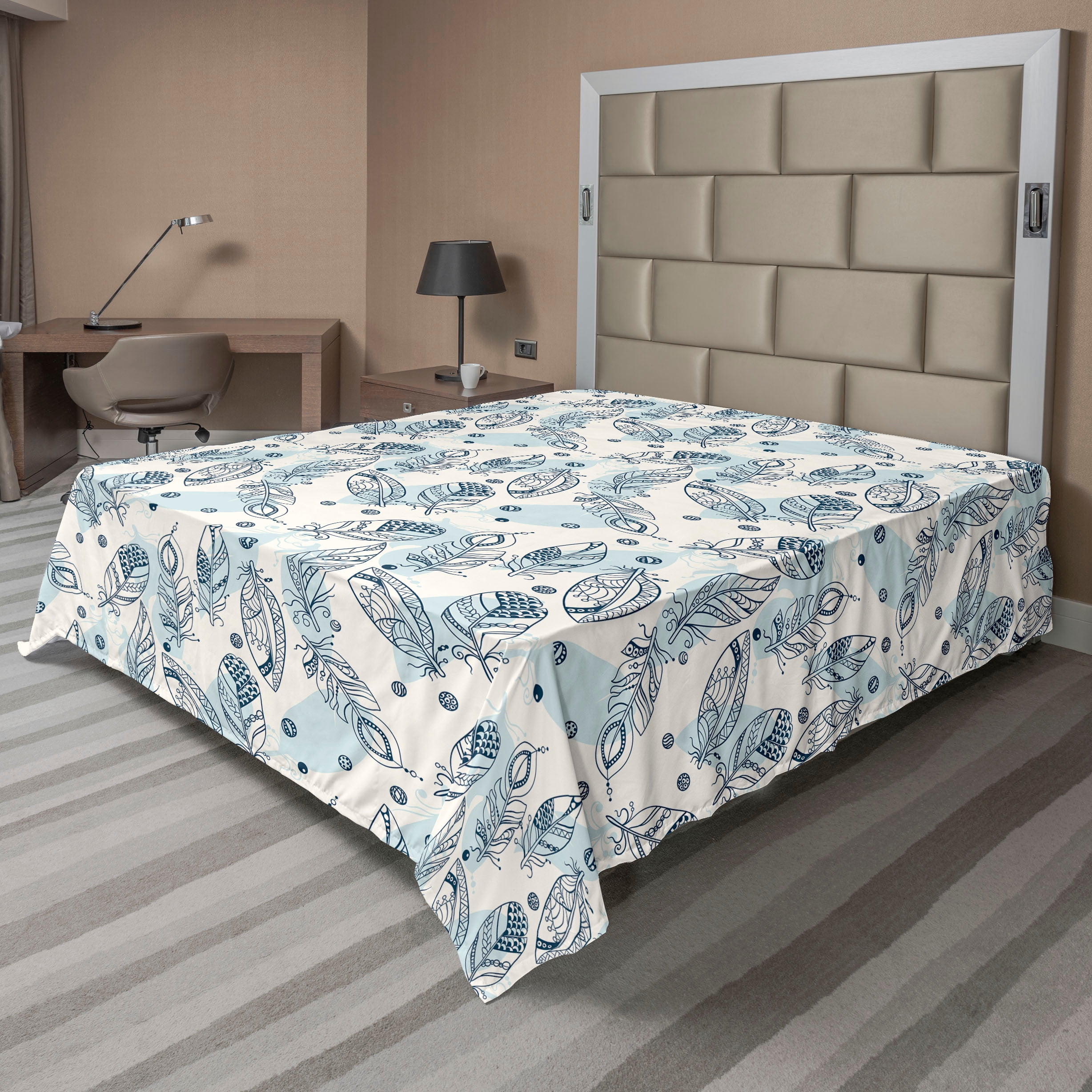 Ambesonne Ethnic Flat Bedding Sheet Soft Top Sheet, Circles Pattern ...